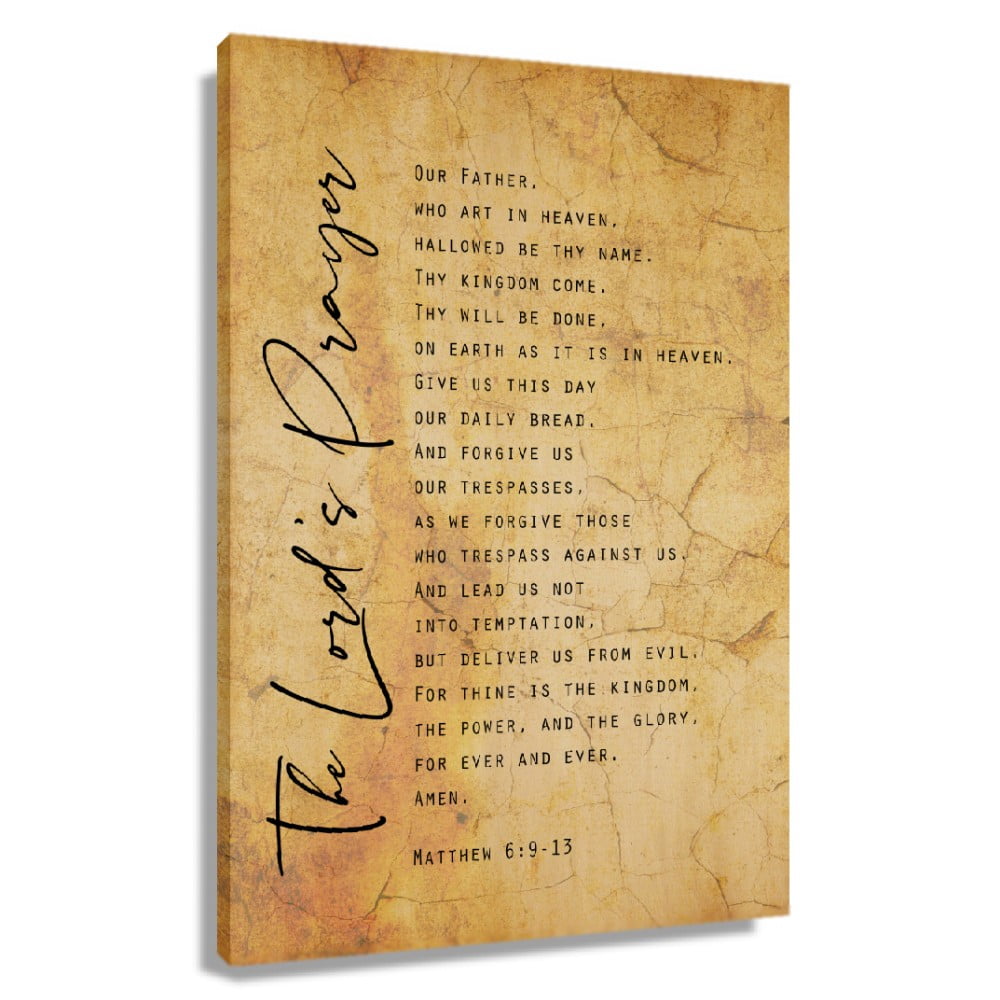 The Lord's Prayer Matthew 69-13 Bible Scripture Wall Art Bible Poster ...