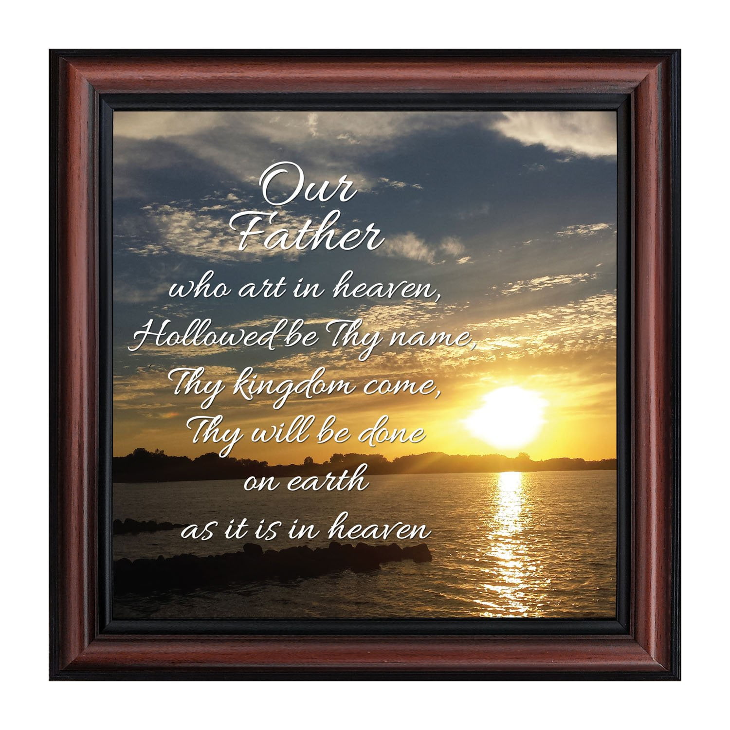 The Lord's Prayer, Our Father Prayer, Bible Verses Wall Decor, 10x10 ...