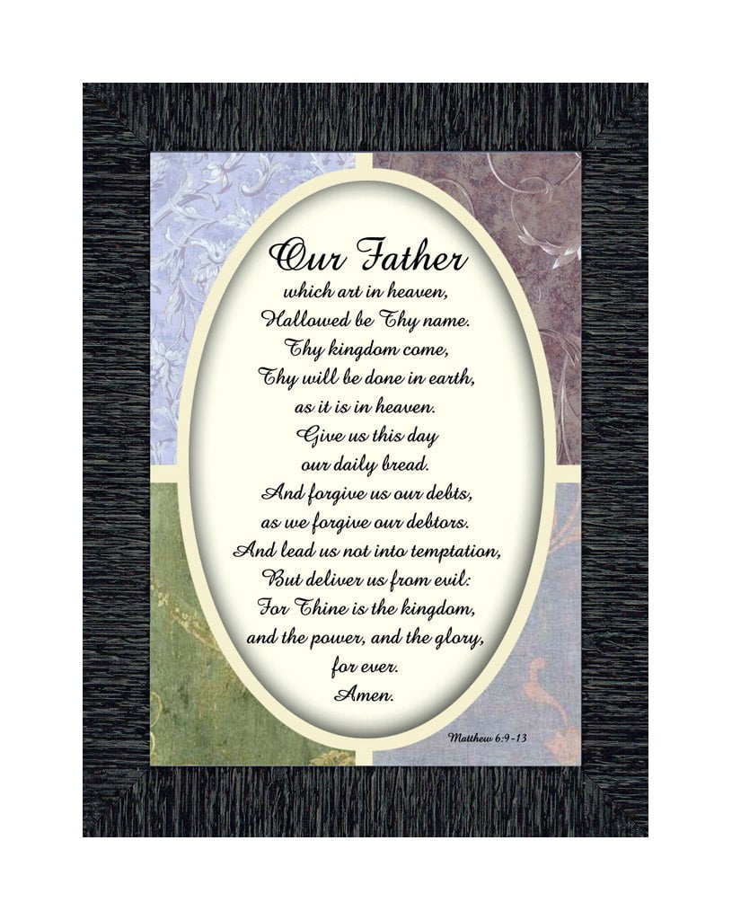 The Lord's Prayer, Our Father Prayer, Bible Verses Wall Decor, 7x9 ...