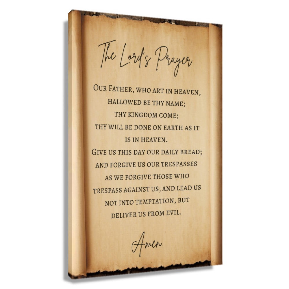 The Lord's Prayer Wall Art Bible Verse Poster For Bedroom Giclee Canvas ...