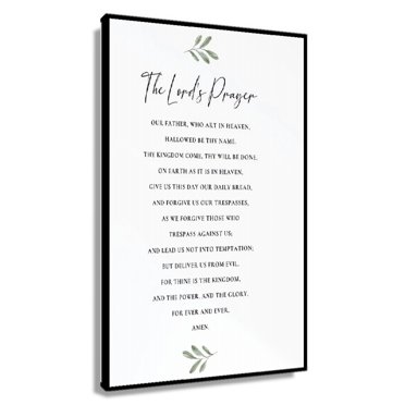 The Stupell Home Decor The Lords Prayer Our Father Rustic Distressed ...