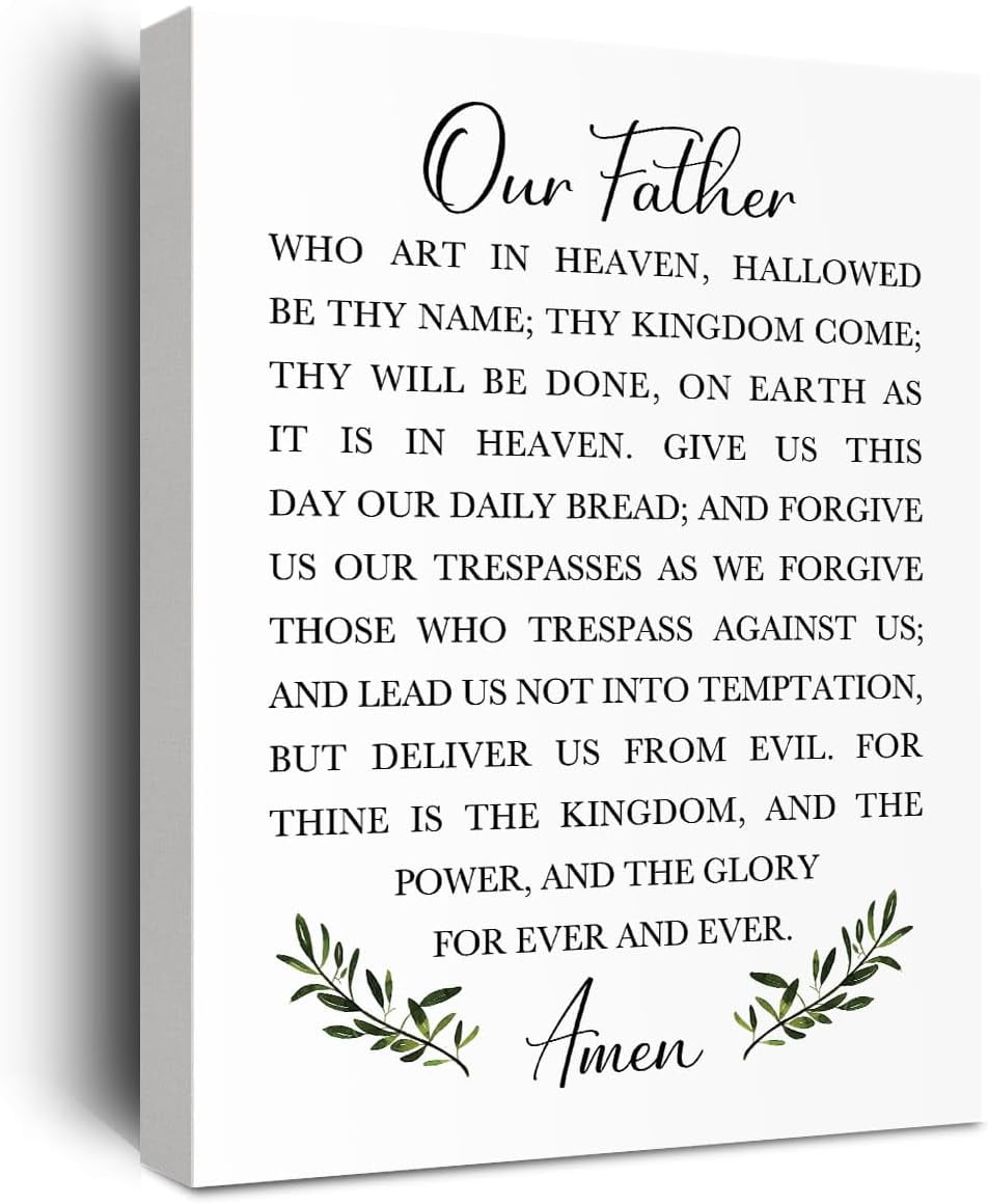The Lords Prayer Wall Decor, Our Father Prayer Wall Decor, Bible Verses ...