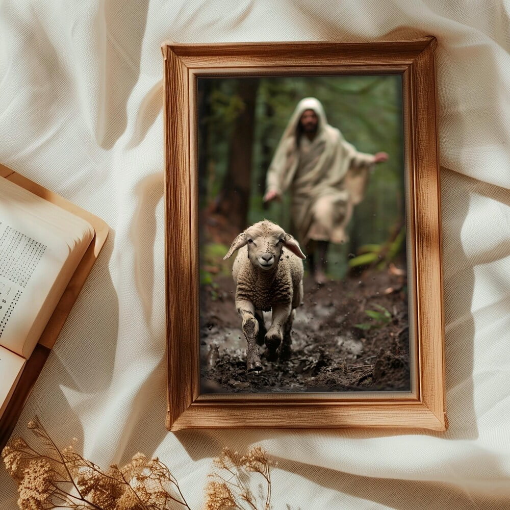 The Lost Sheep , Jesus And Lamb Artwork, Parable Of The Lost Sheep NO ...