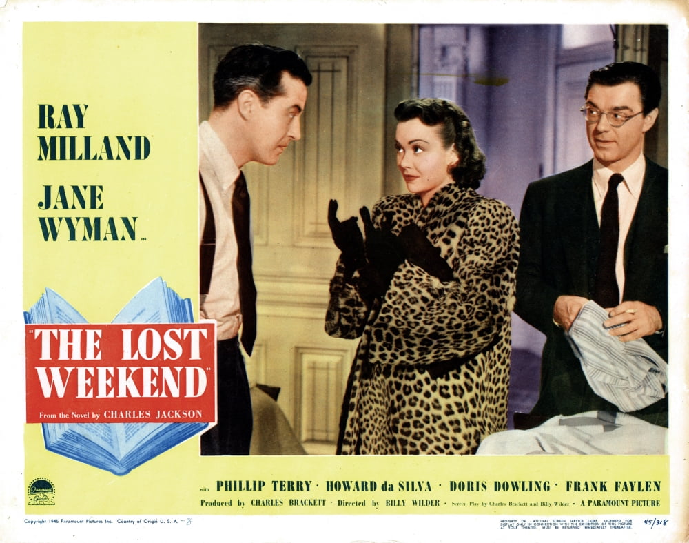 The Lost Weekend From Left Ray Milland Jane Wyman Phillip Terry 1945 ...