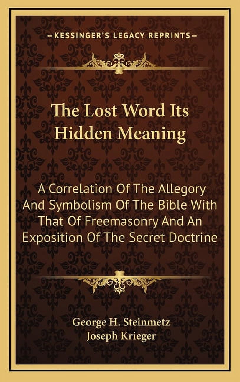 The Lost Word Its Hidden Meaning (Hardcover) - Walmart.com