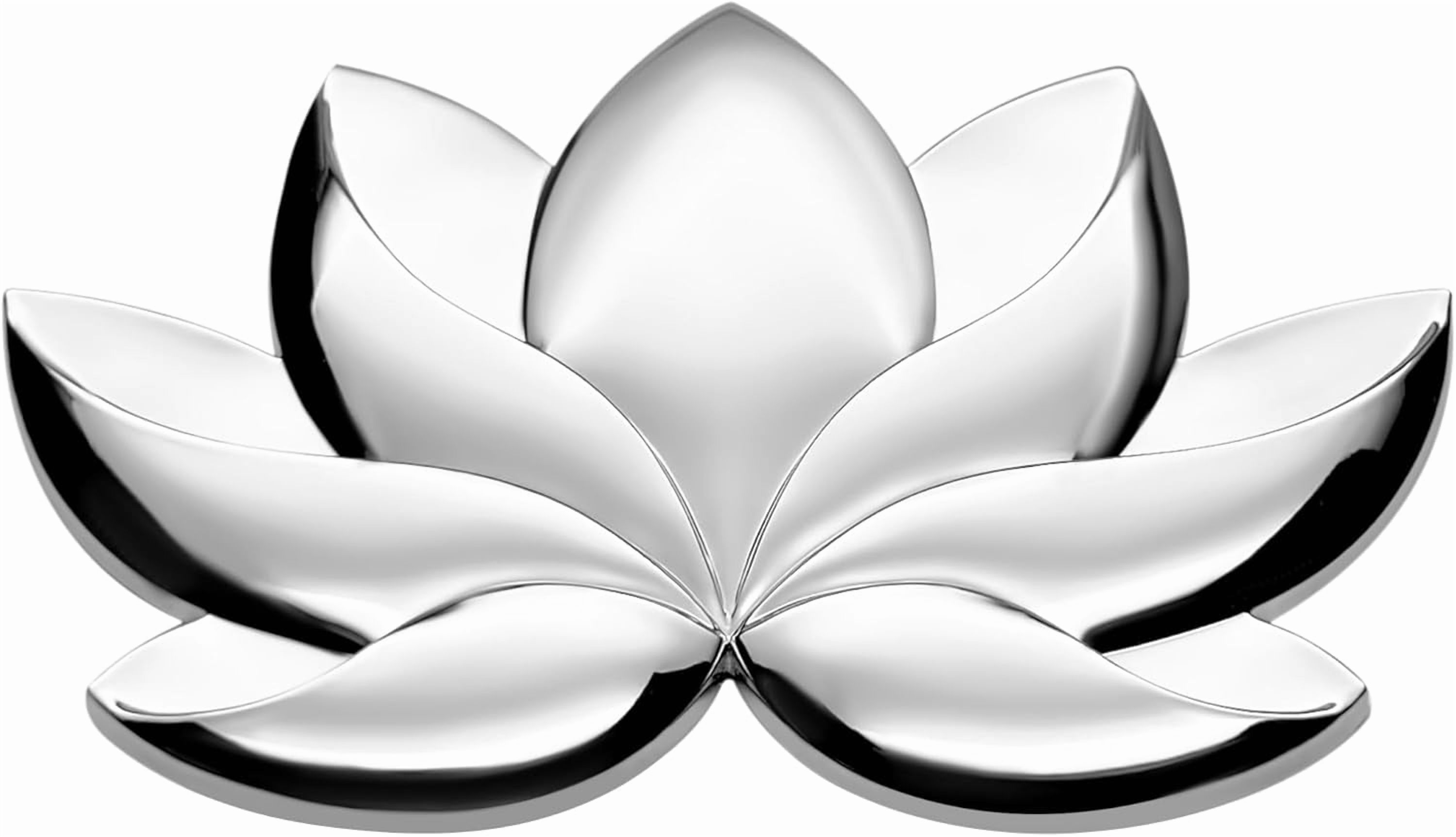The Lotus Flower Car Badge Emblem in Chrome – ABS Resin Composite ...