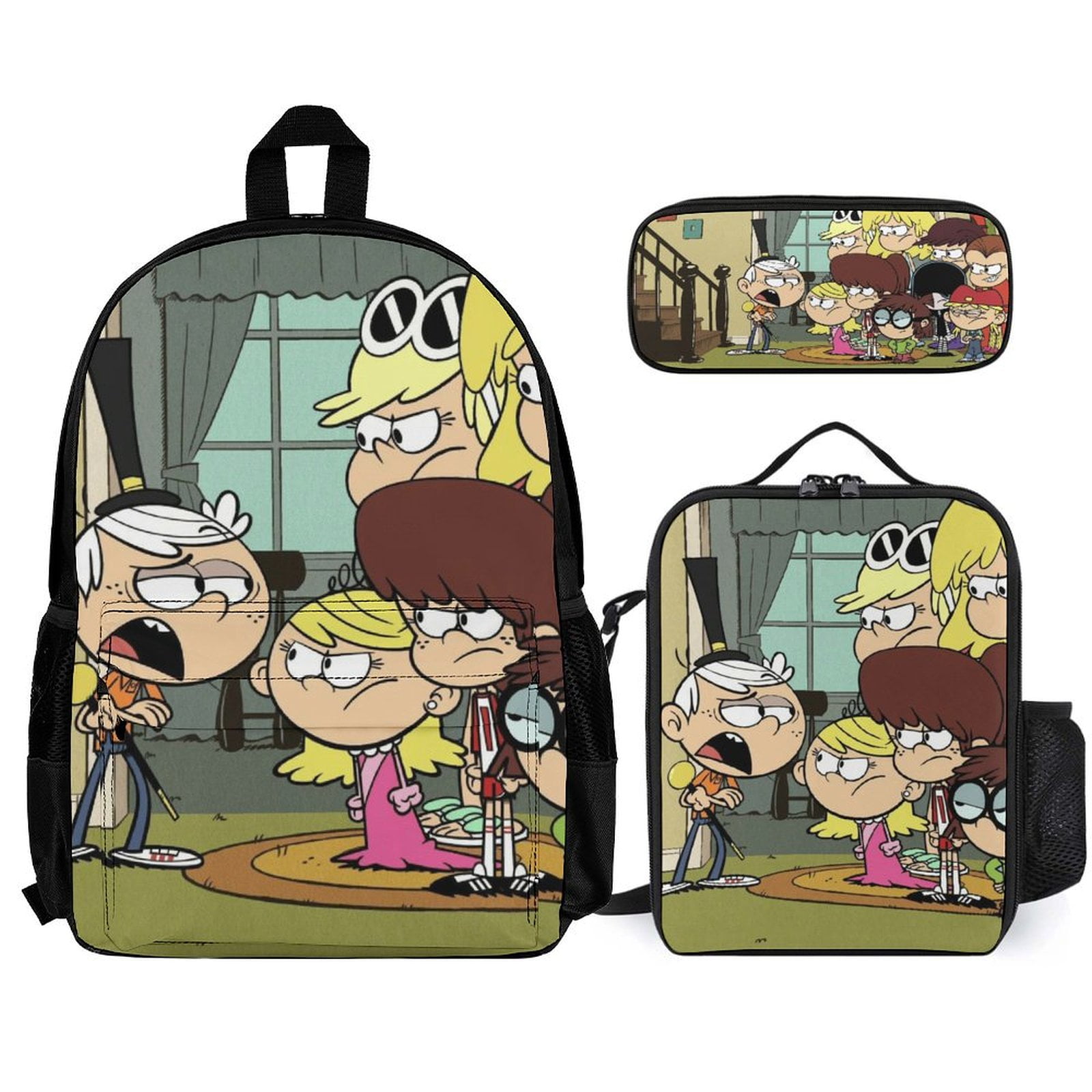 The Loud House 3Pcs Backpacks Sets Book Bag with Lunch Bag And Pencil ...