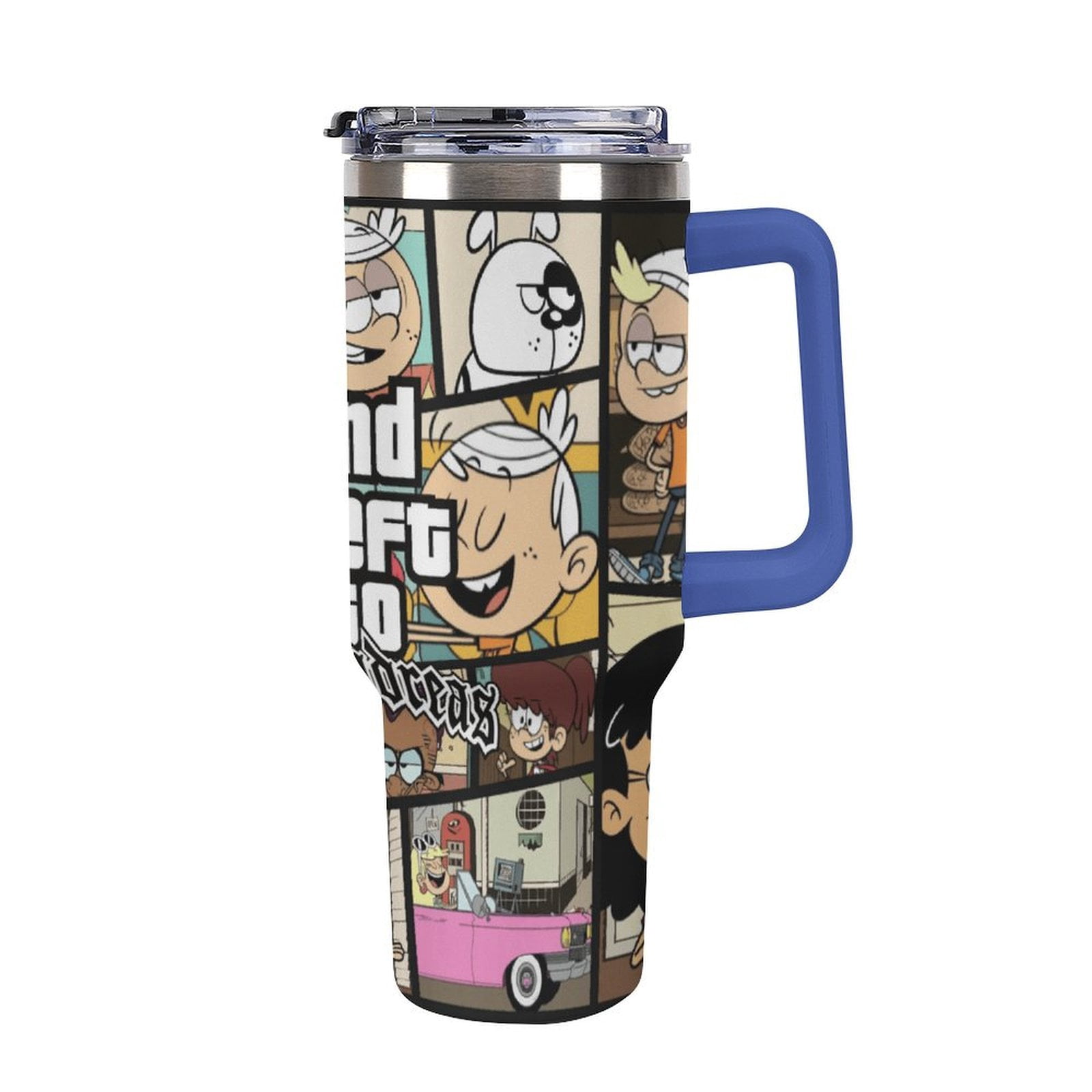 The Loud House 40 Oz Tumbler With Handle And Straw Lid, Stainless Steel ...