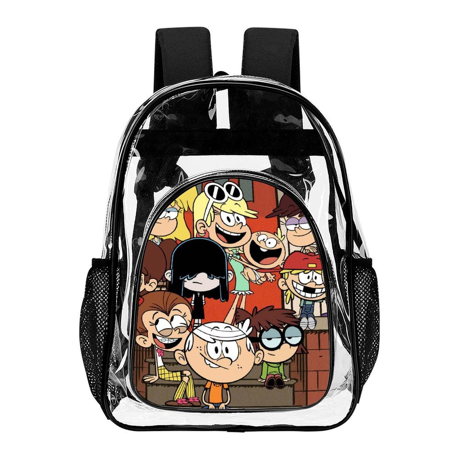 The Loud House Animated Transparent Backpack Satchel Bookbag Schoolbag Daily Unisex Travel Bag ...