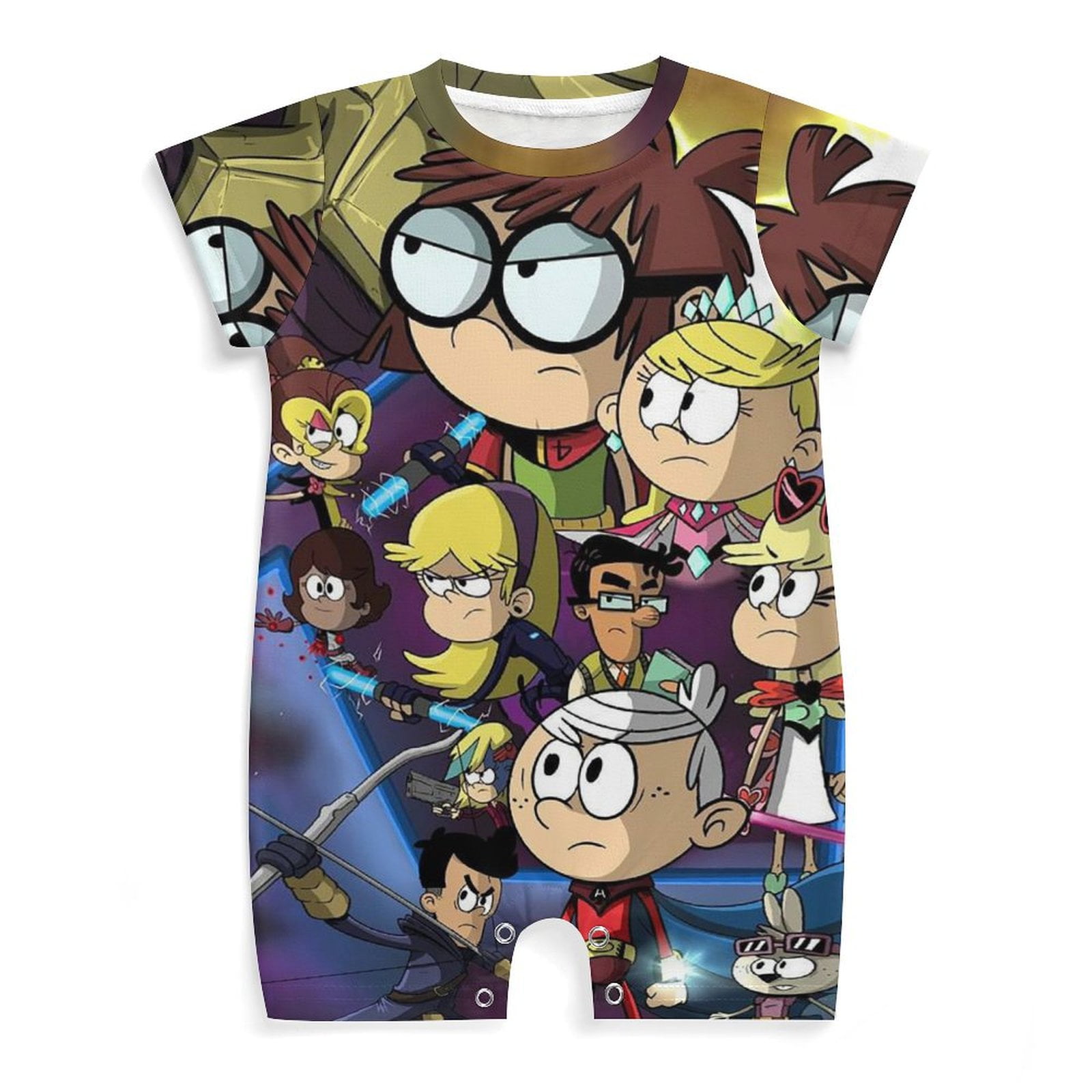 The Loud House Baby Boy Girl Short Sleeve Romper Clothing Set Print ...