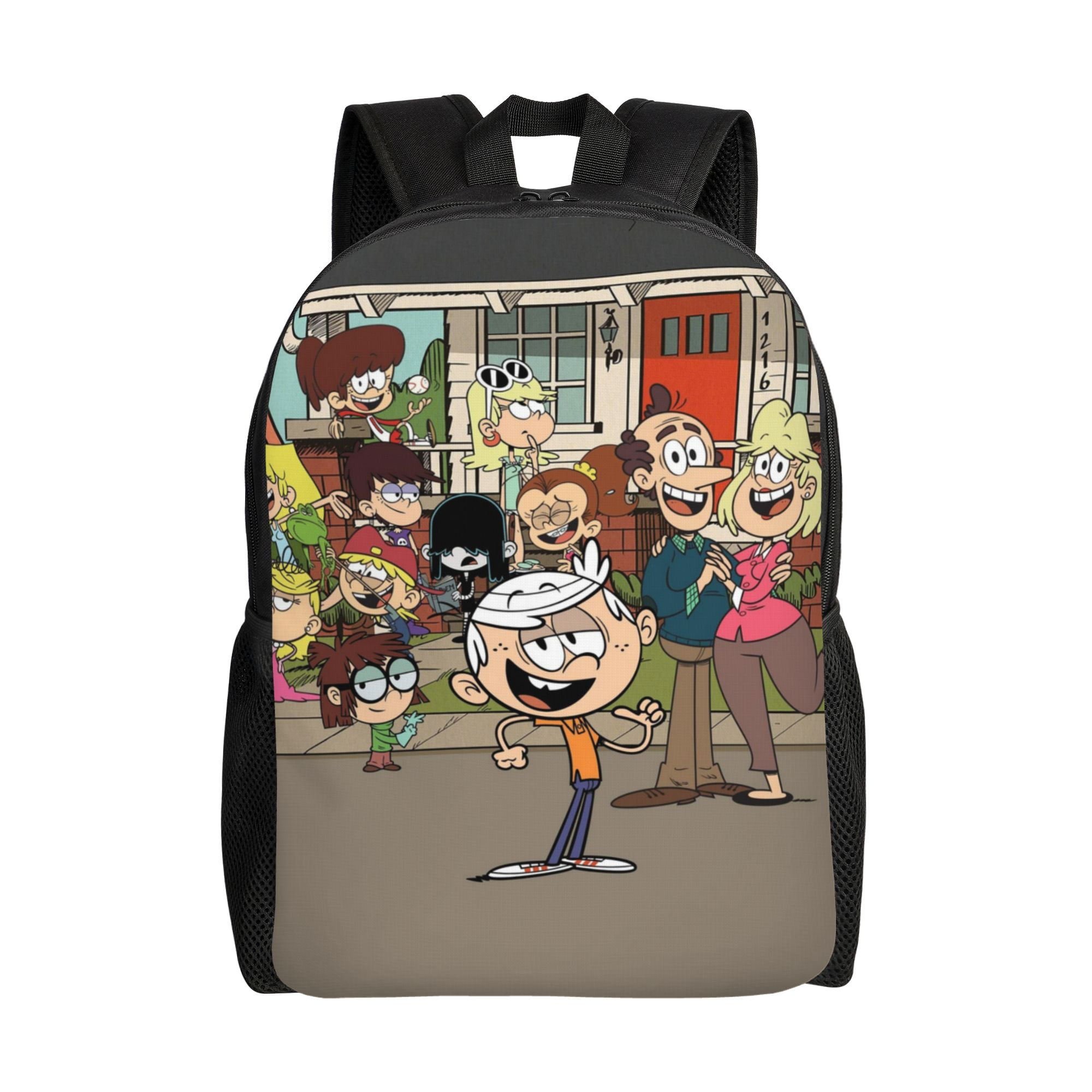 The Loud House Backpack Casual Daypack Large Capacity Travel Work Back ...