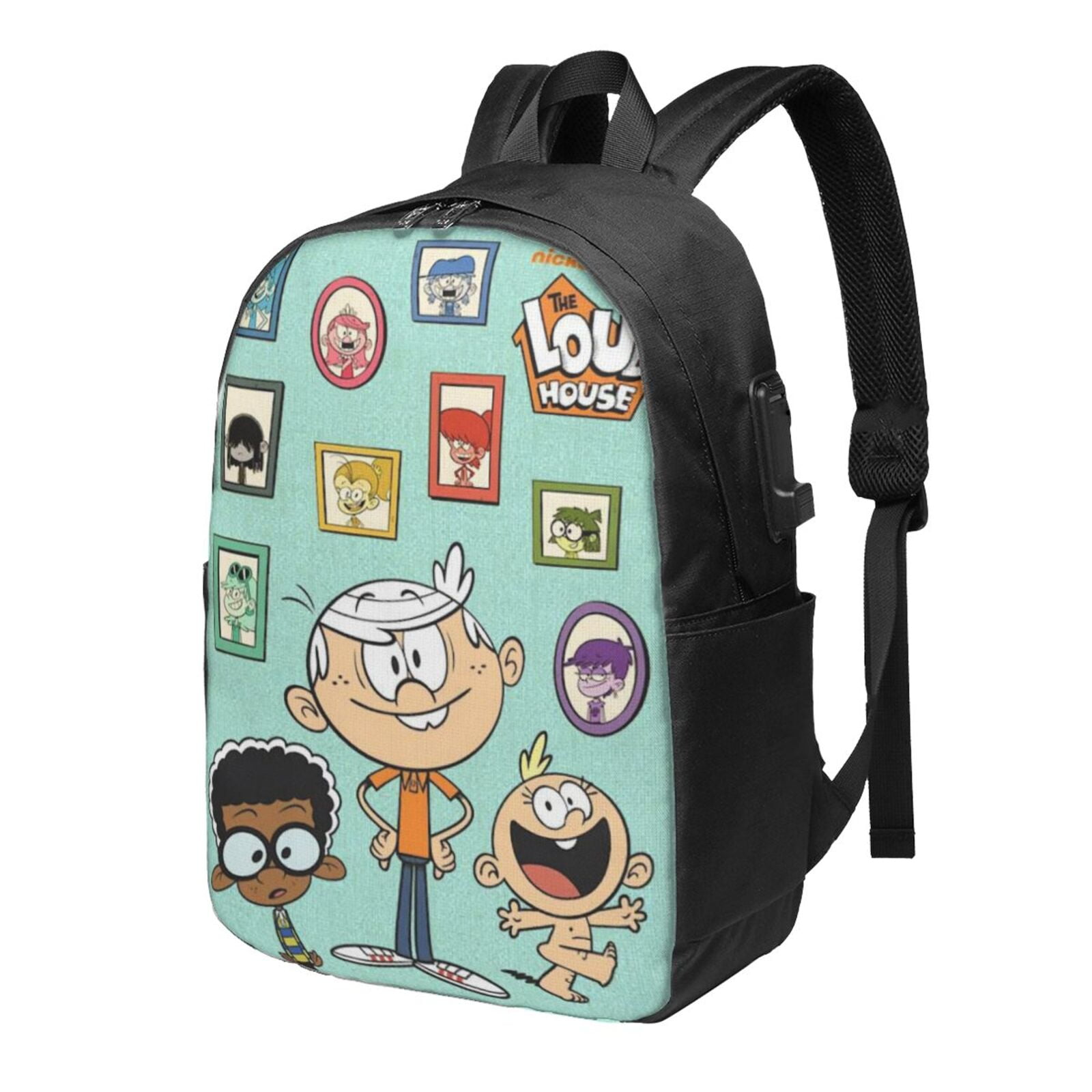 The Loud House Backpack Large Laptop Bookbag with usb Charging Port ...