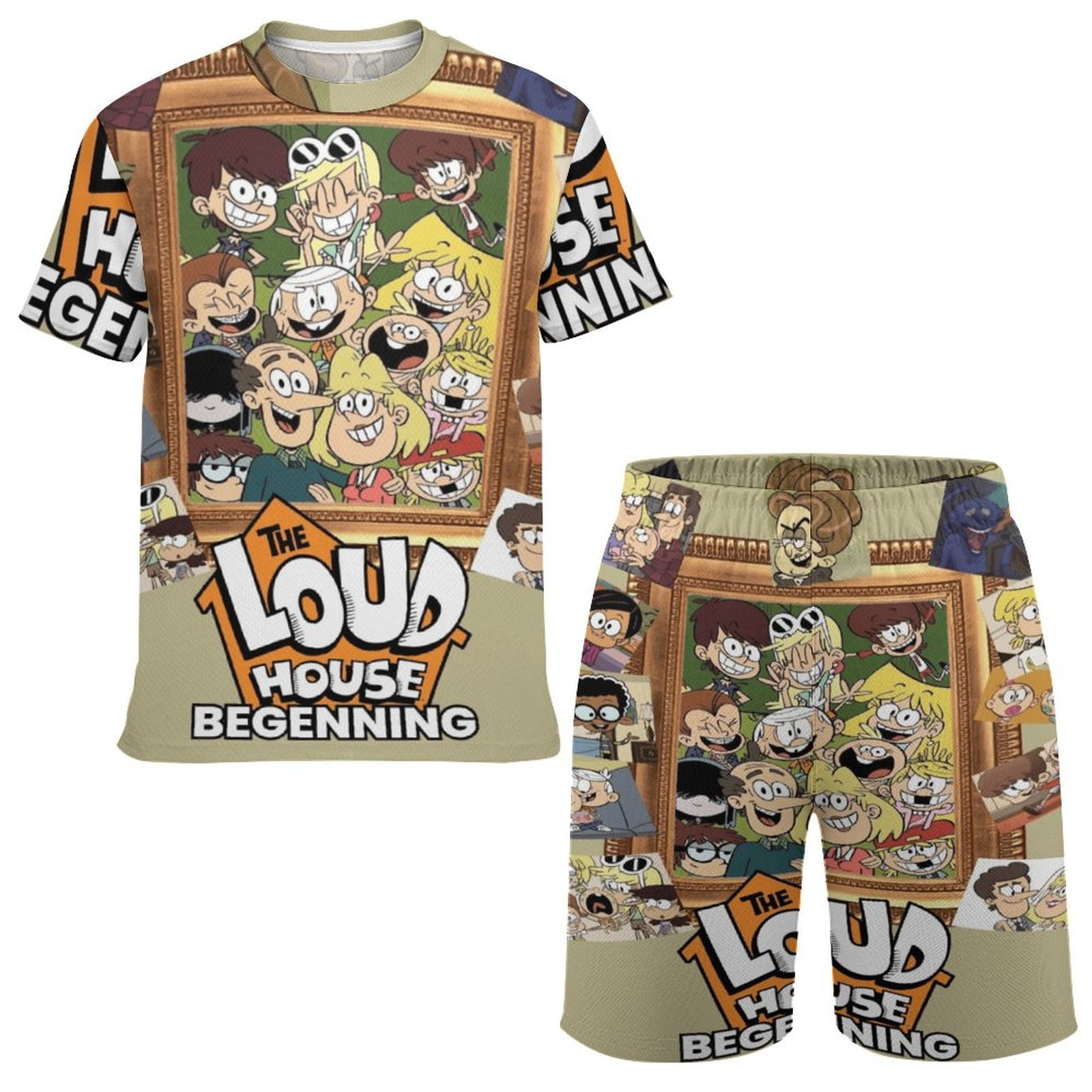 The Loud House Boys Girls Short Sleeve Mesh T-Shirt And Shorts Outfit ...