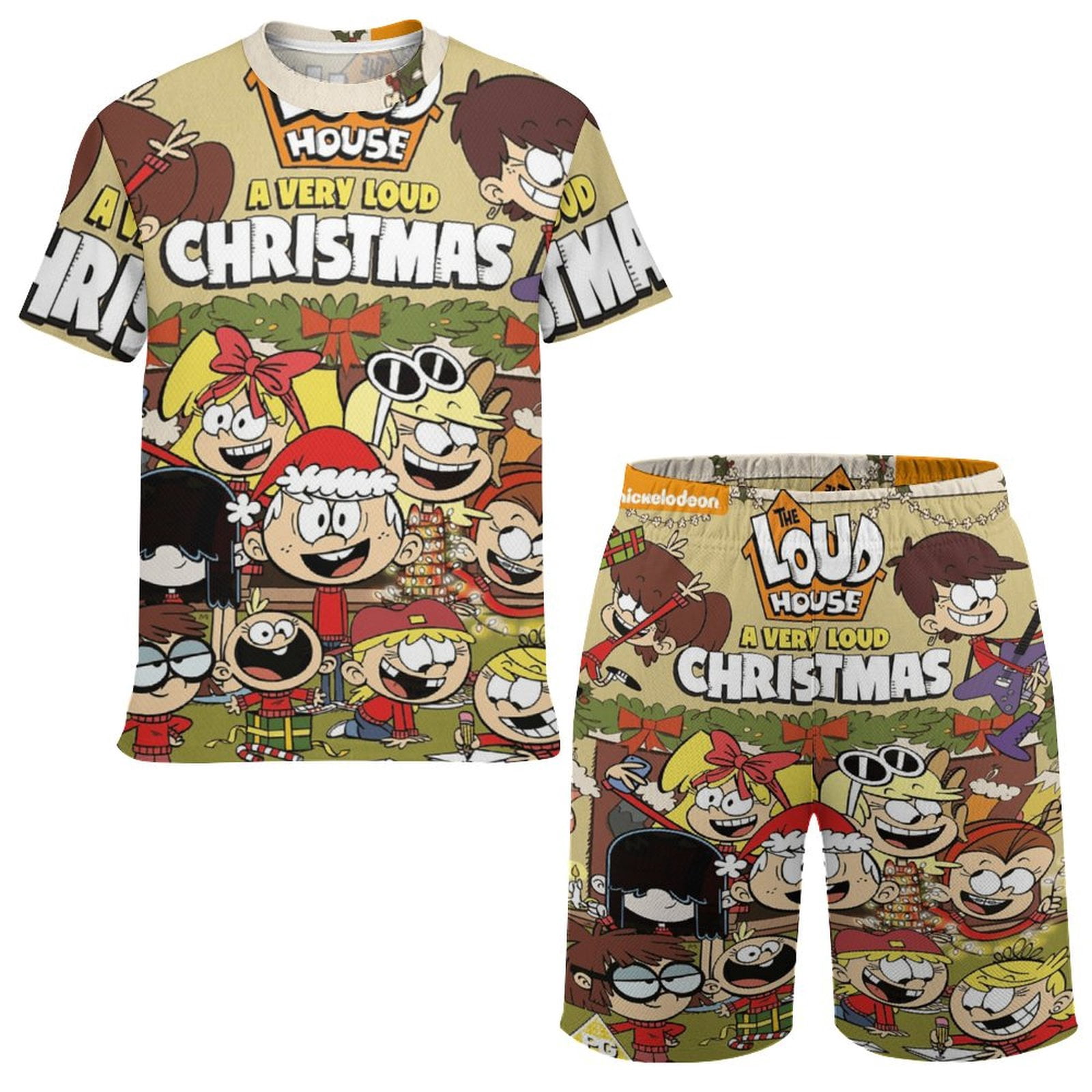 The Loud House Boys Girls Short Sleeve Mesh T-Shirt And Shorts Outfit ...