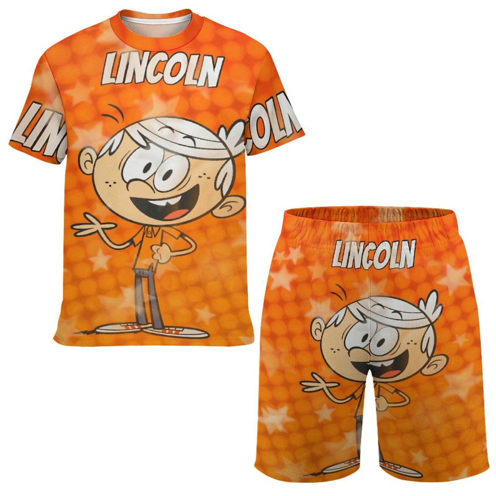 The Loud House Boys Girls Short Sleeve Mesh T-Shirt And Shorts Outfit ...
