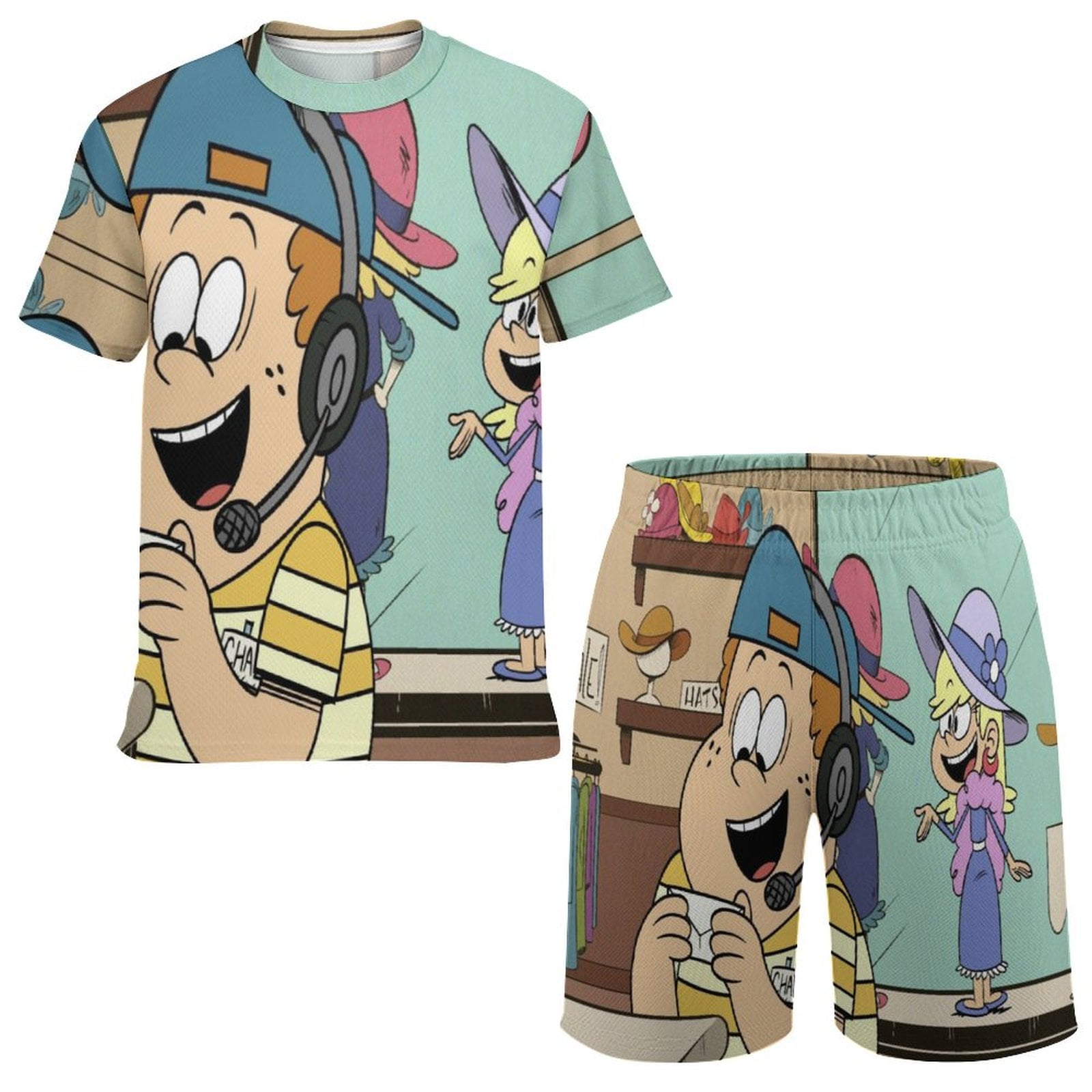 The Loud House Boys Girls Short Sleeve Mesh T-Shirt And Shorts Outfit ...