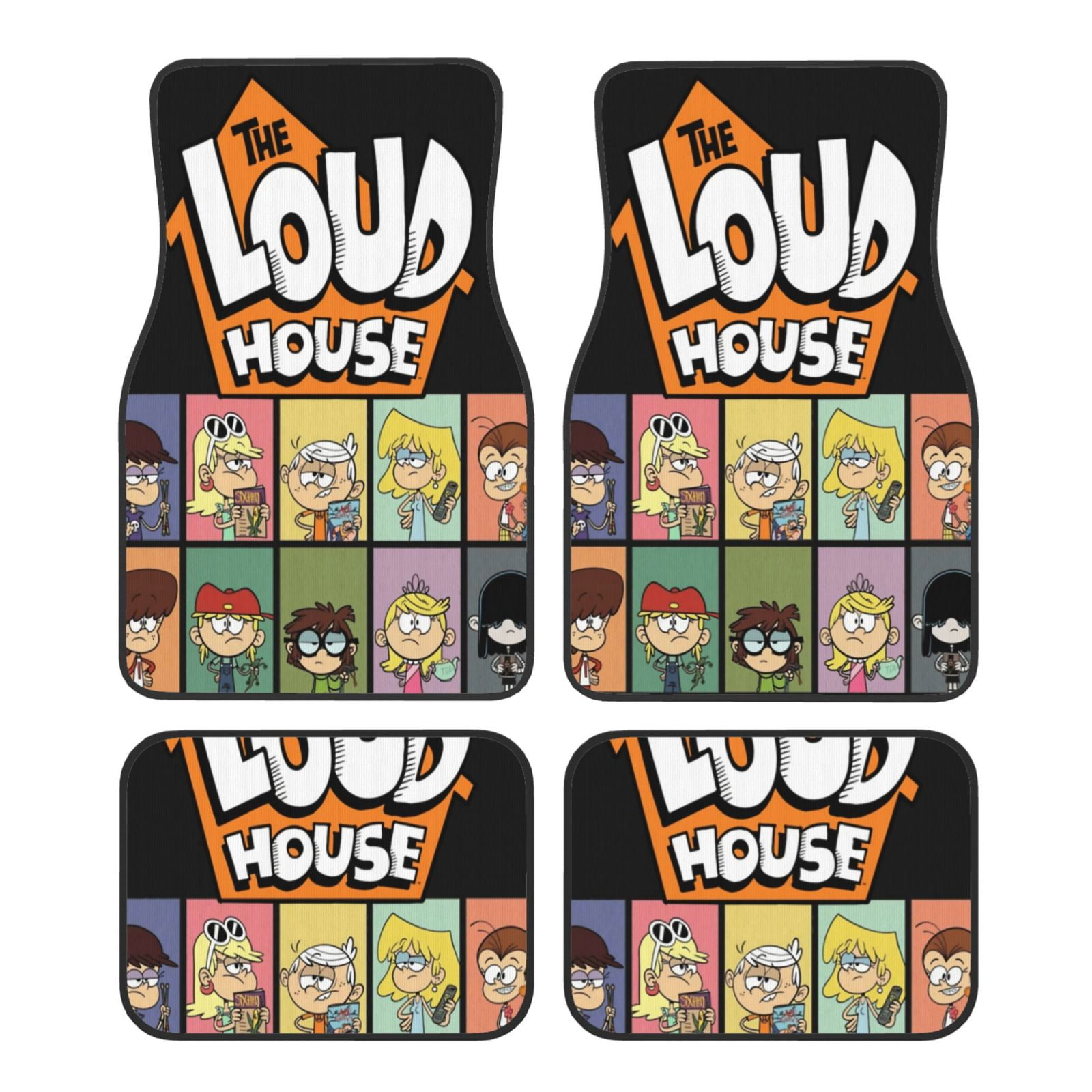The Loud House Car Floor Mats Set of 4, Anti-Skid Universal Automotive ...
