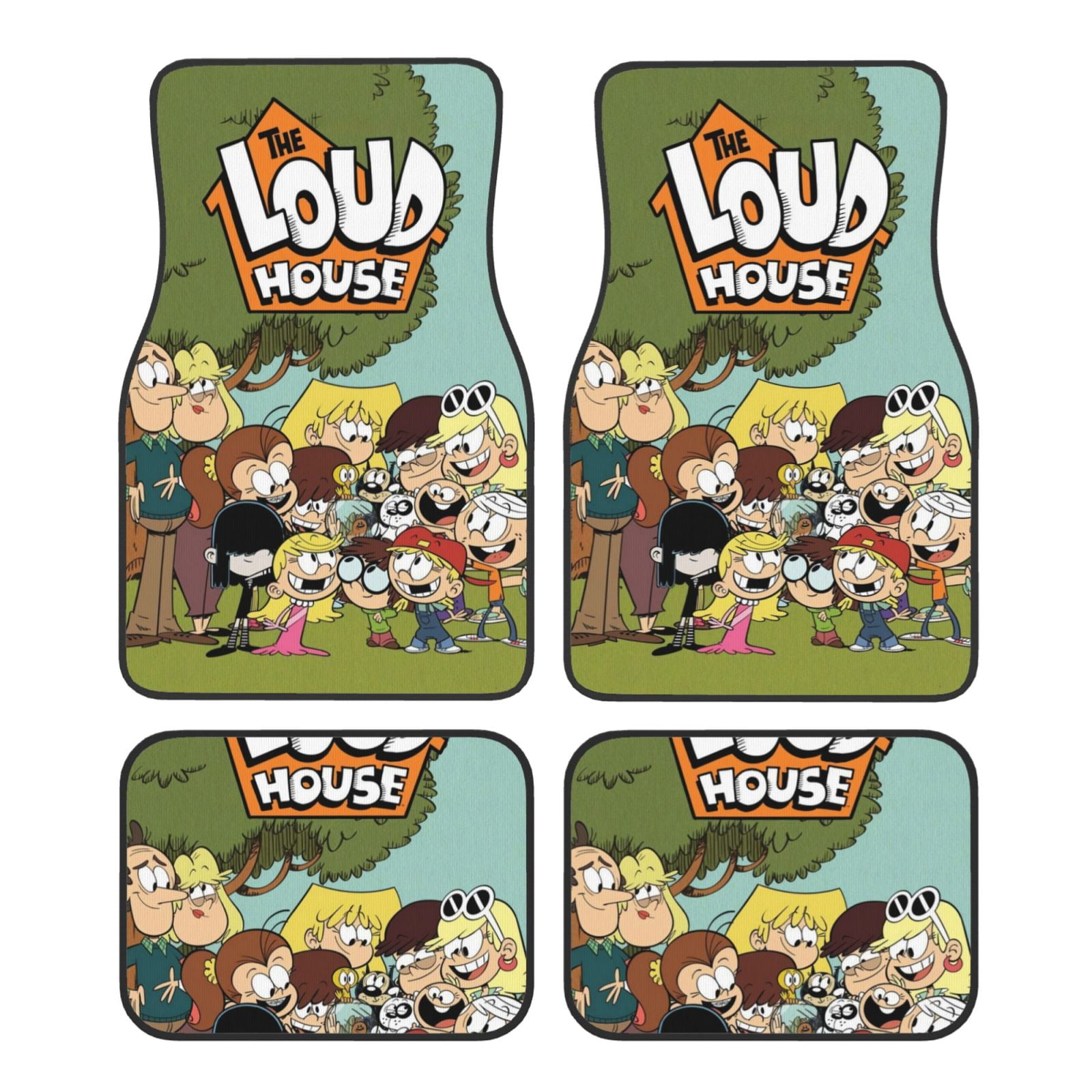 The Loud House Car Floor Mats Set of 4, Anti-Skid Universal Automotive ...