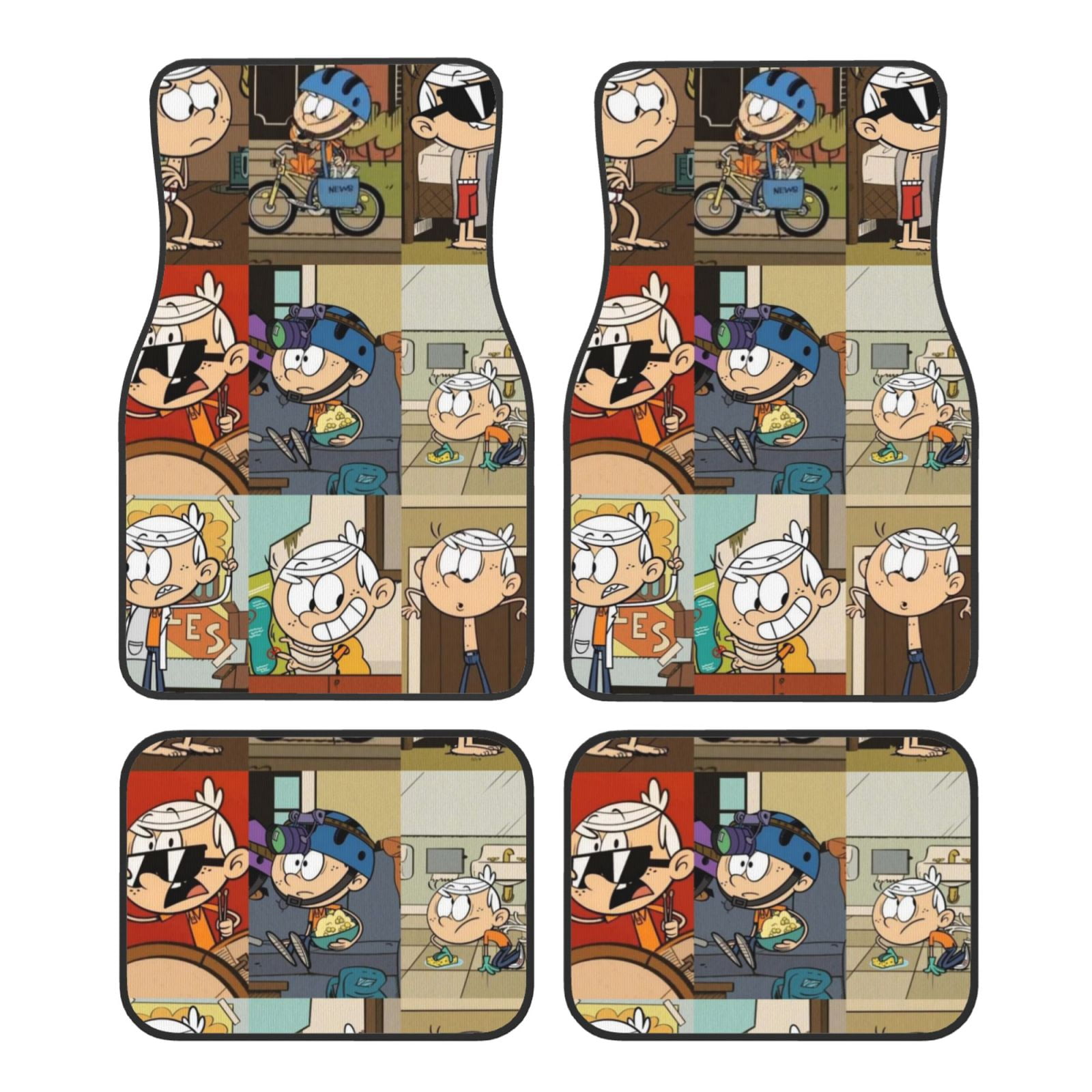 The Loud House Car Floor Mats Set of 4, Anti-Skid Universal Automotive ...