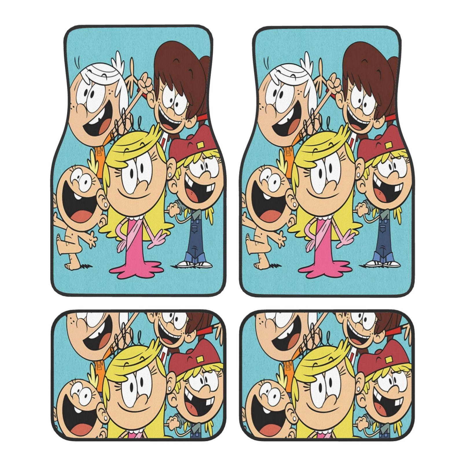 The Loud House Car Floor Mats Set of 4, Anti-Skid Universal Automotive ...