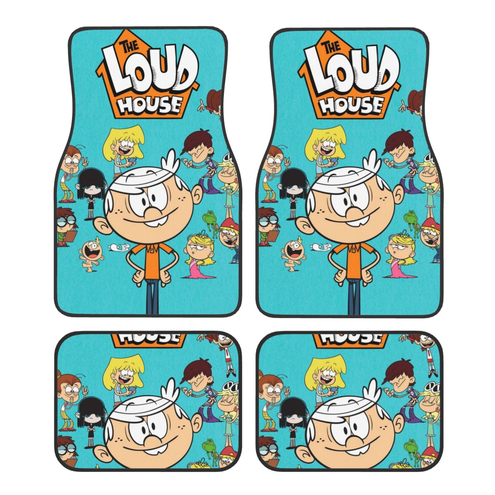 The Loud House Car Floor Mats Set of 4, Anti-Skid Universal Automotive ...