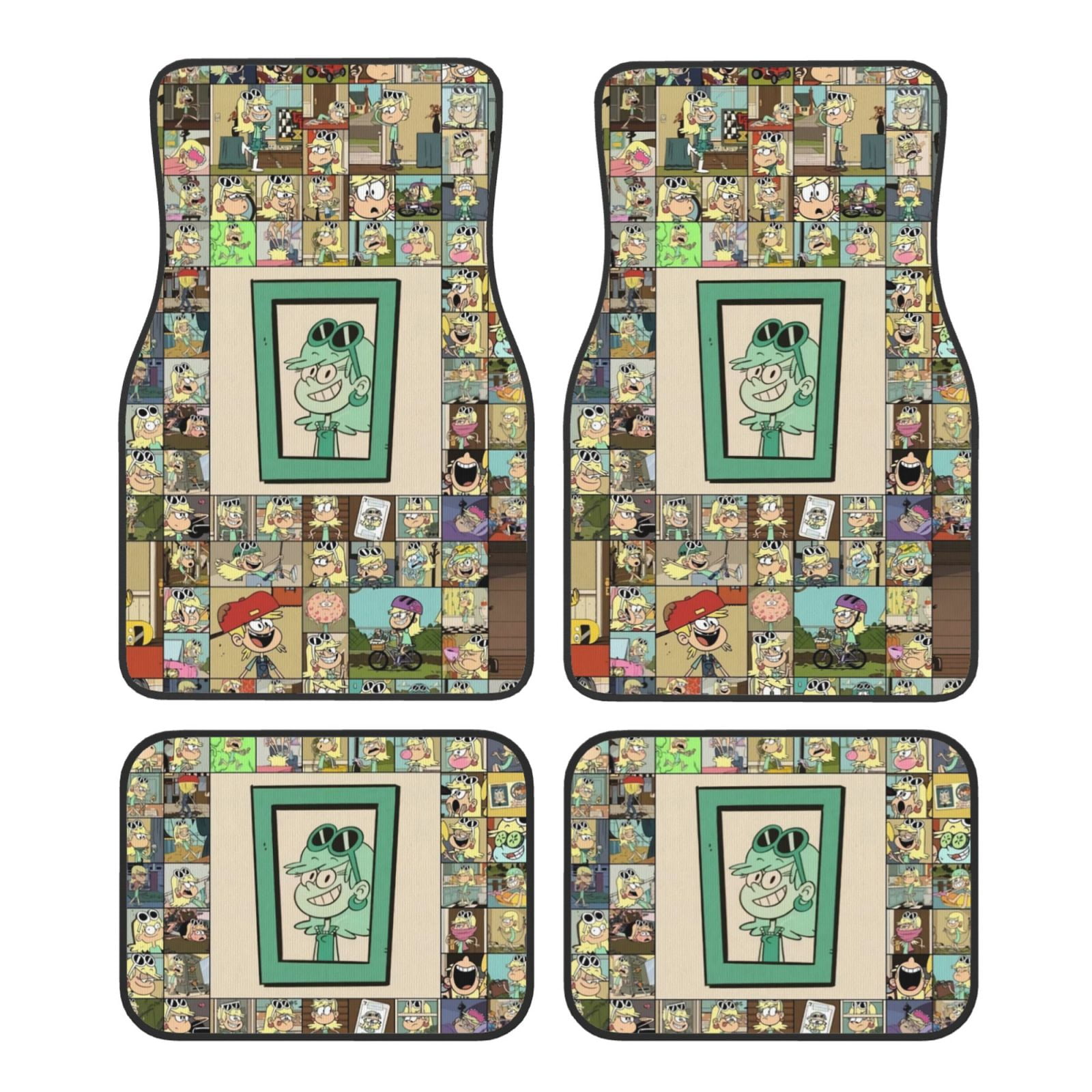 The Loud House Car Floor Mats Set of 4, Anti-Skid Universal Automotive ...