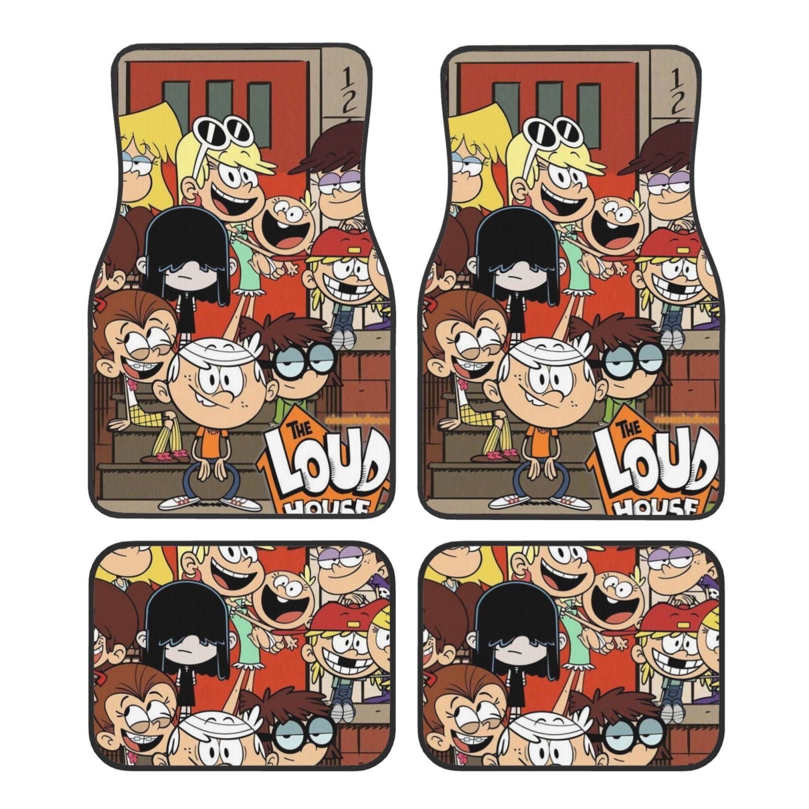 The Loud House Car Floor Mats Set of 4, Anti-Skid Universal Automotive ...