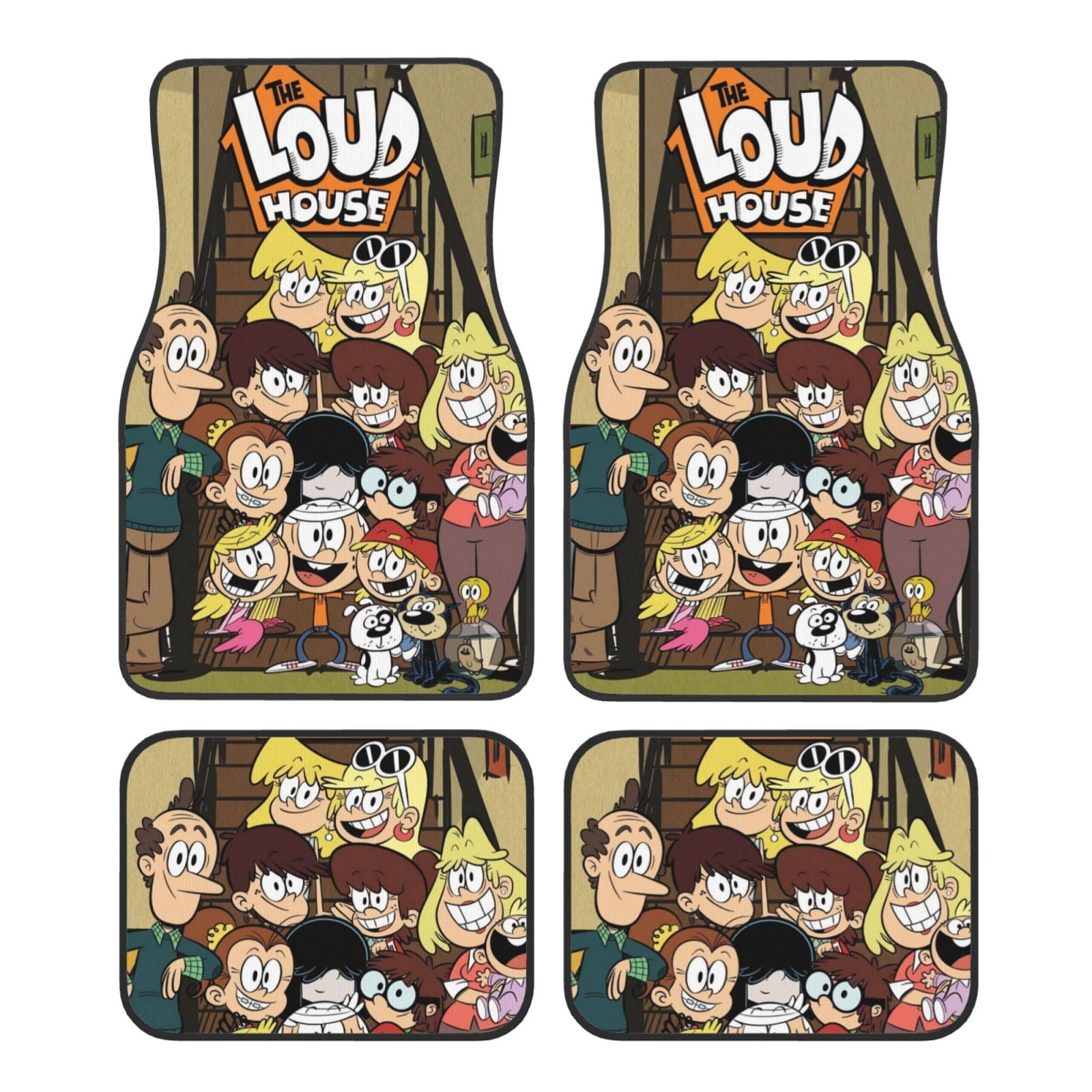 The Loud House Car Floor Mats Set of 4, Anti-Skid Universal Automotive ...