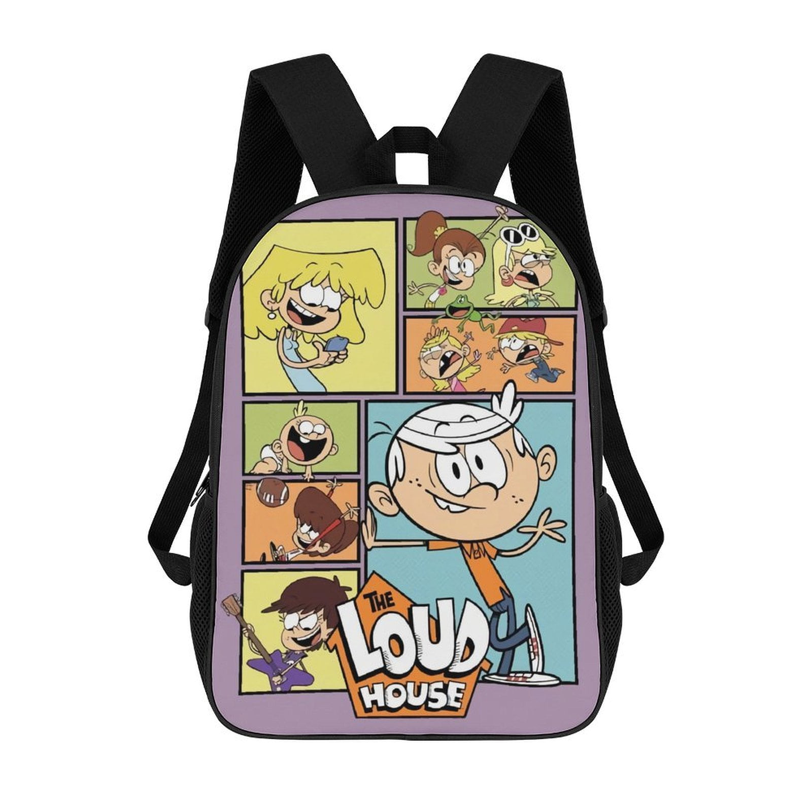The Loud House Cartoon Backpack, 17IN 3D Printed Student Kids School ...