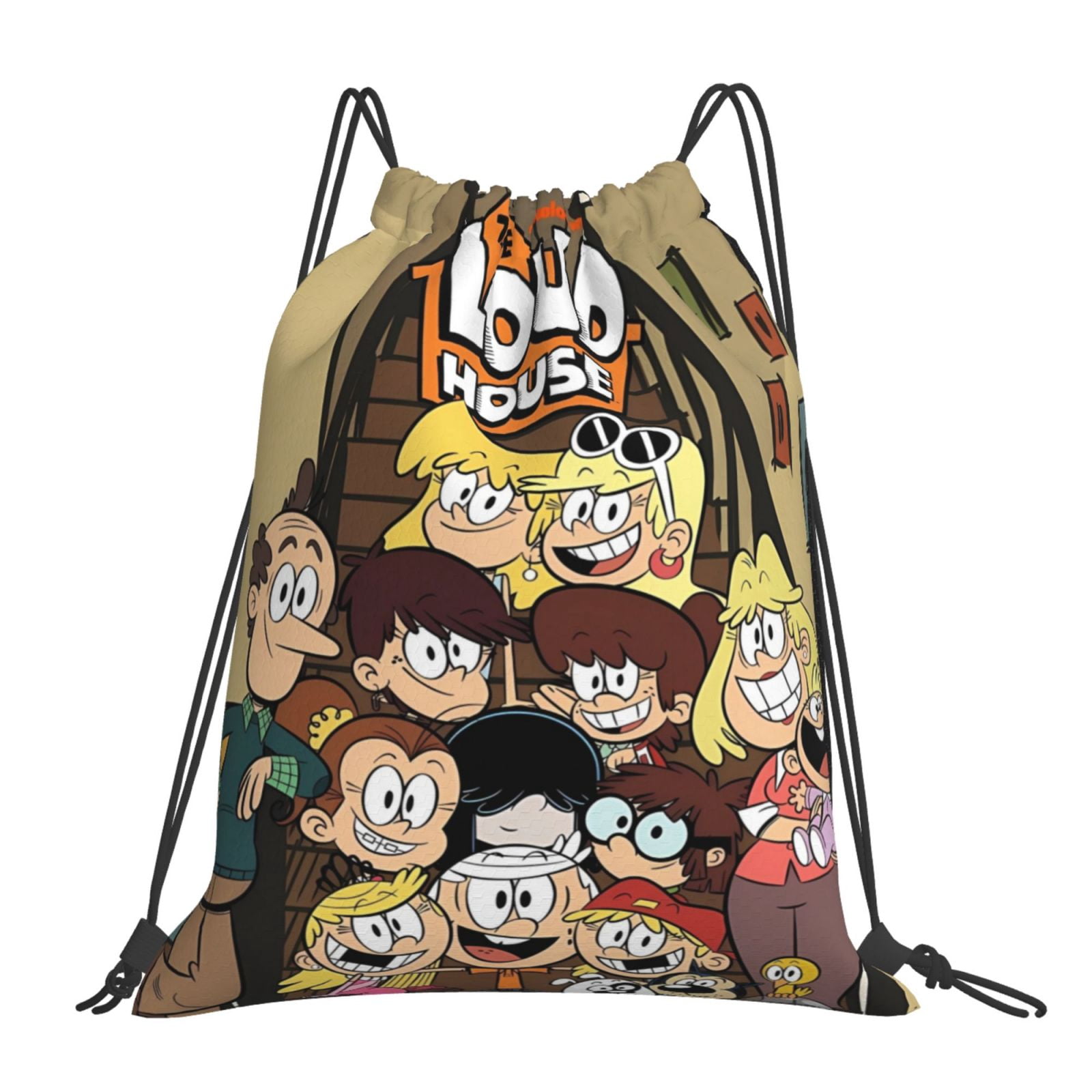 The Loud House Drawstring Backpack Sport Gym Bag For Yoga Swimming ...