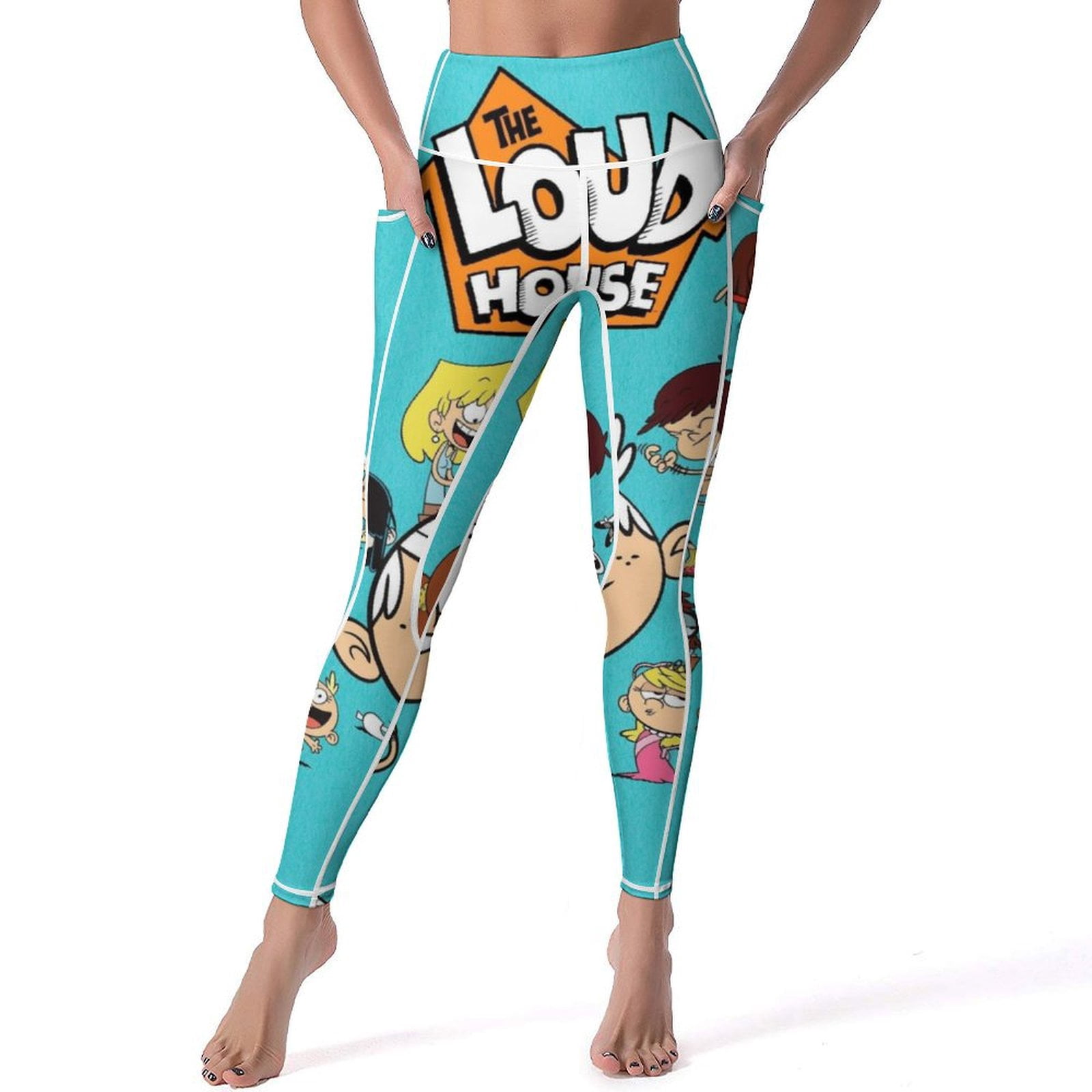 The Loud House High Waisted Leggings for Women, Yoga Pants with Pockets ...