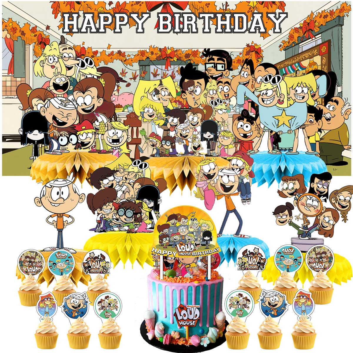 The Loud House Honeycomb Centerpieces Table Toppers Decorations for ...