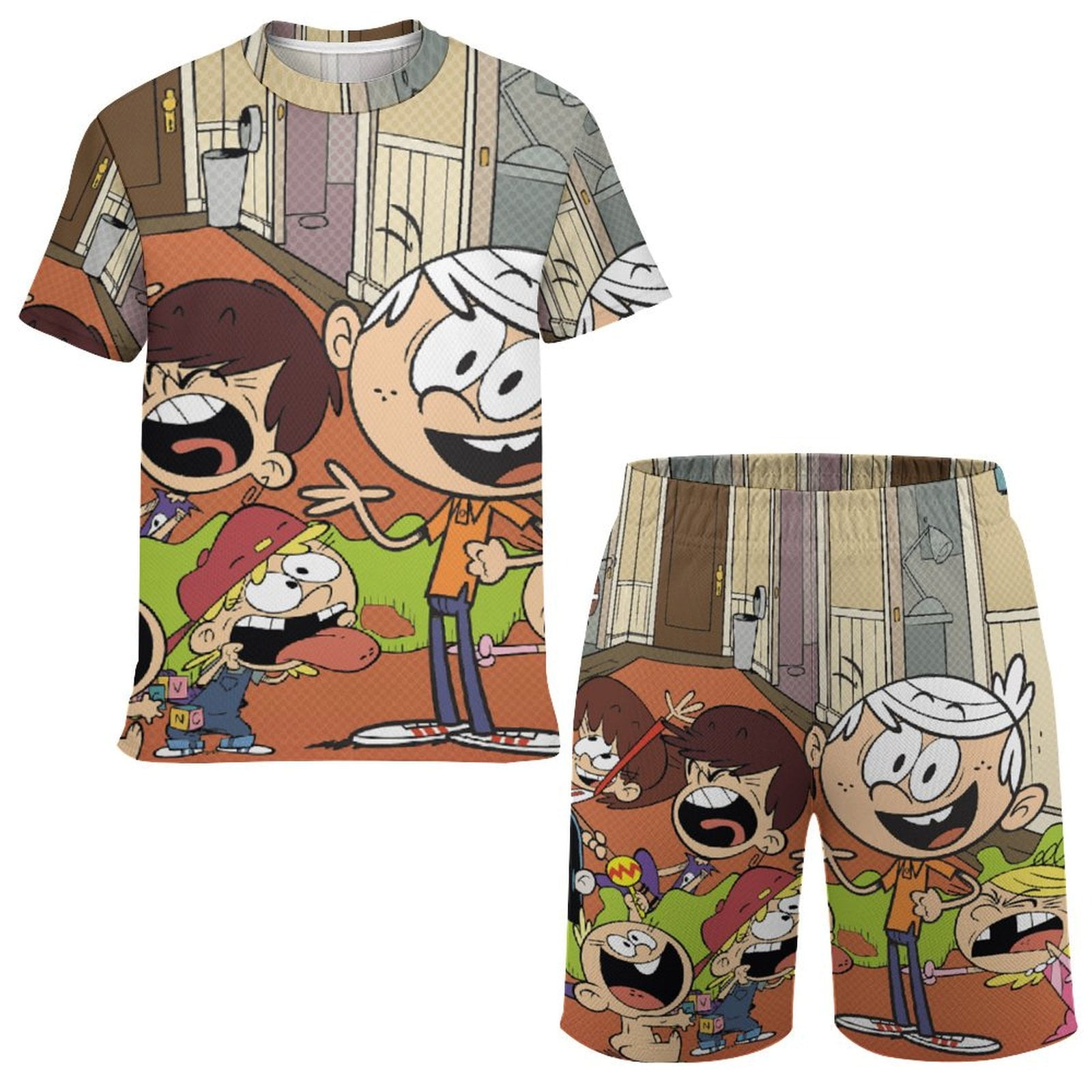 The Loud House Kids Short Sleeve T-Shirt And Mesh Shorts Outfit Set for ...