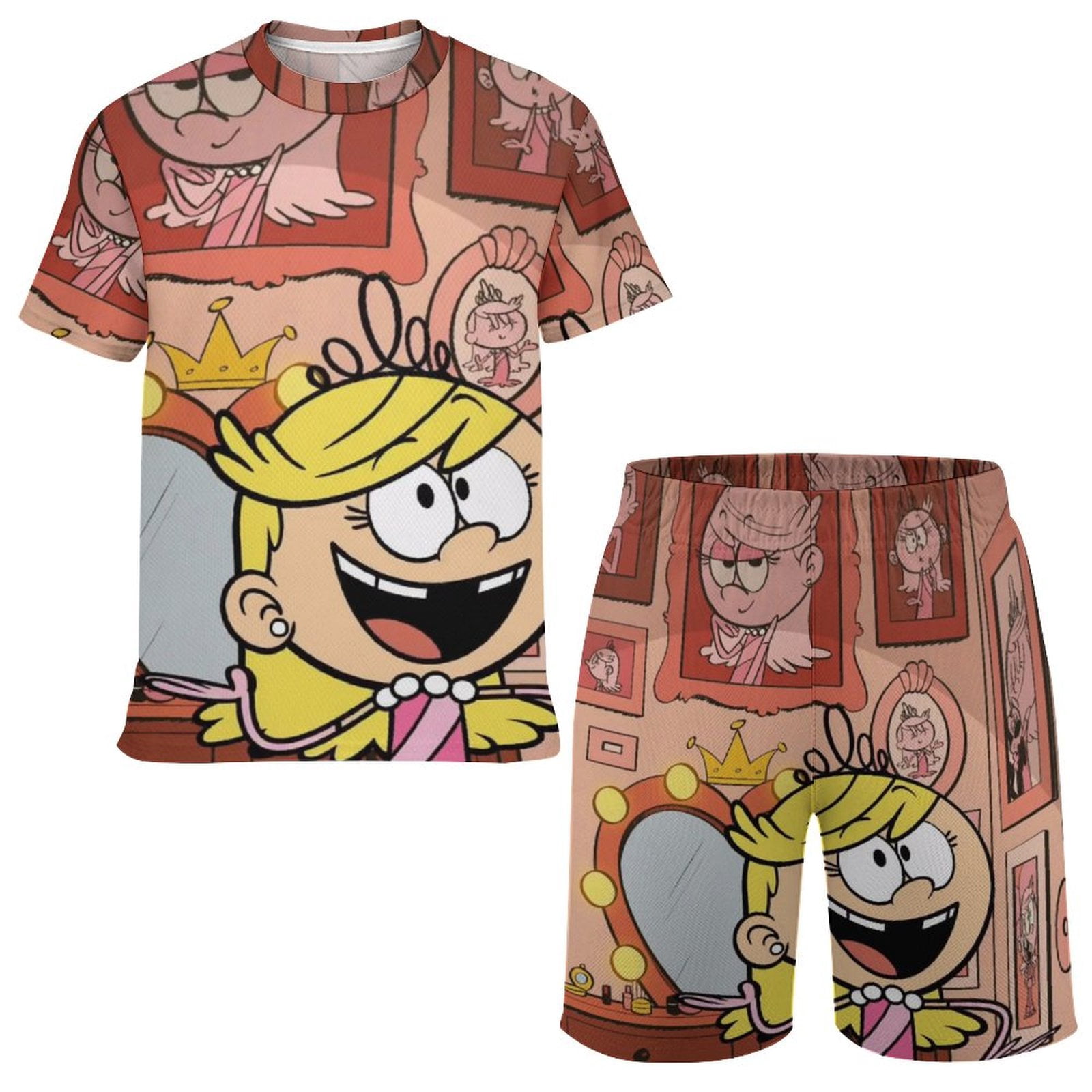 The Loud House Kids Short Sleeve T-Shirt And Mesh Shorts Outfit Set for ...