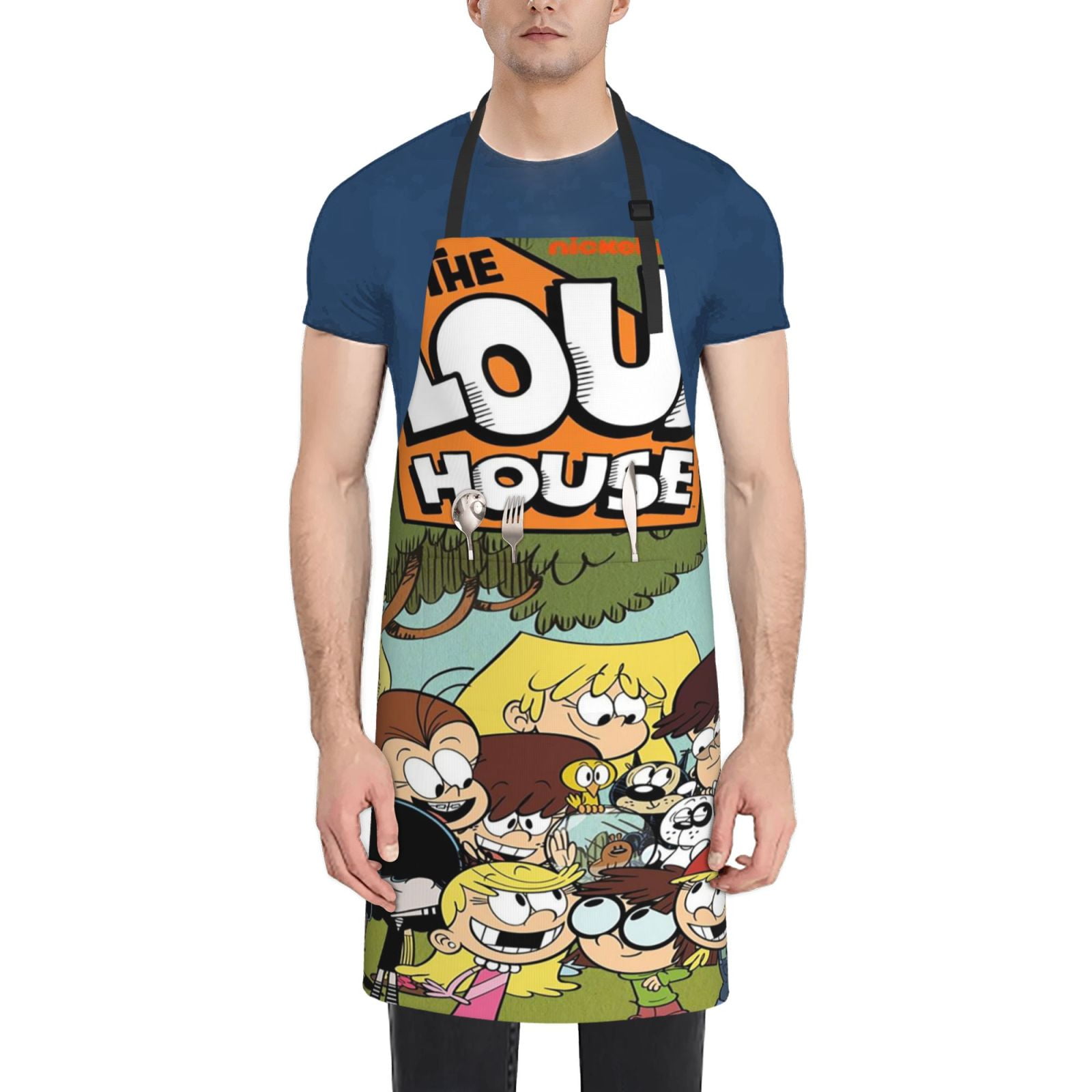 The Loud House Kitchen Cooking Aprons, Adjustable Bib Soft Chef Apron ...