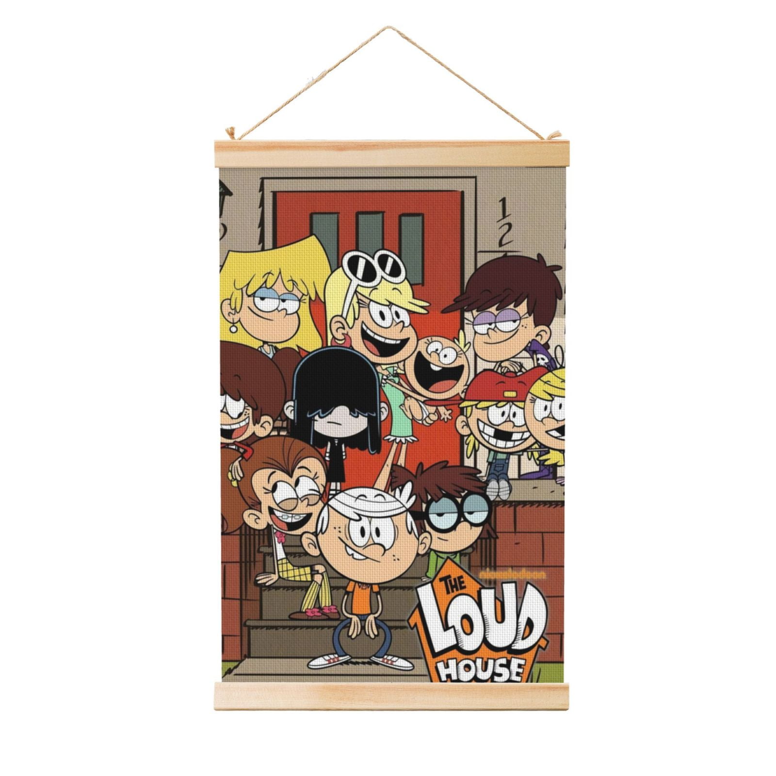 The Loud House Poster Canvas Wooden Shaft Hanging Poster Home Decor ...