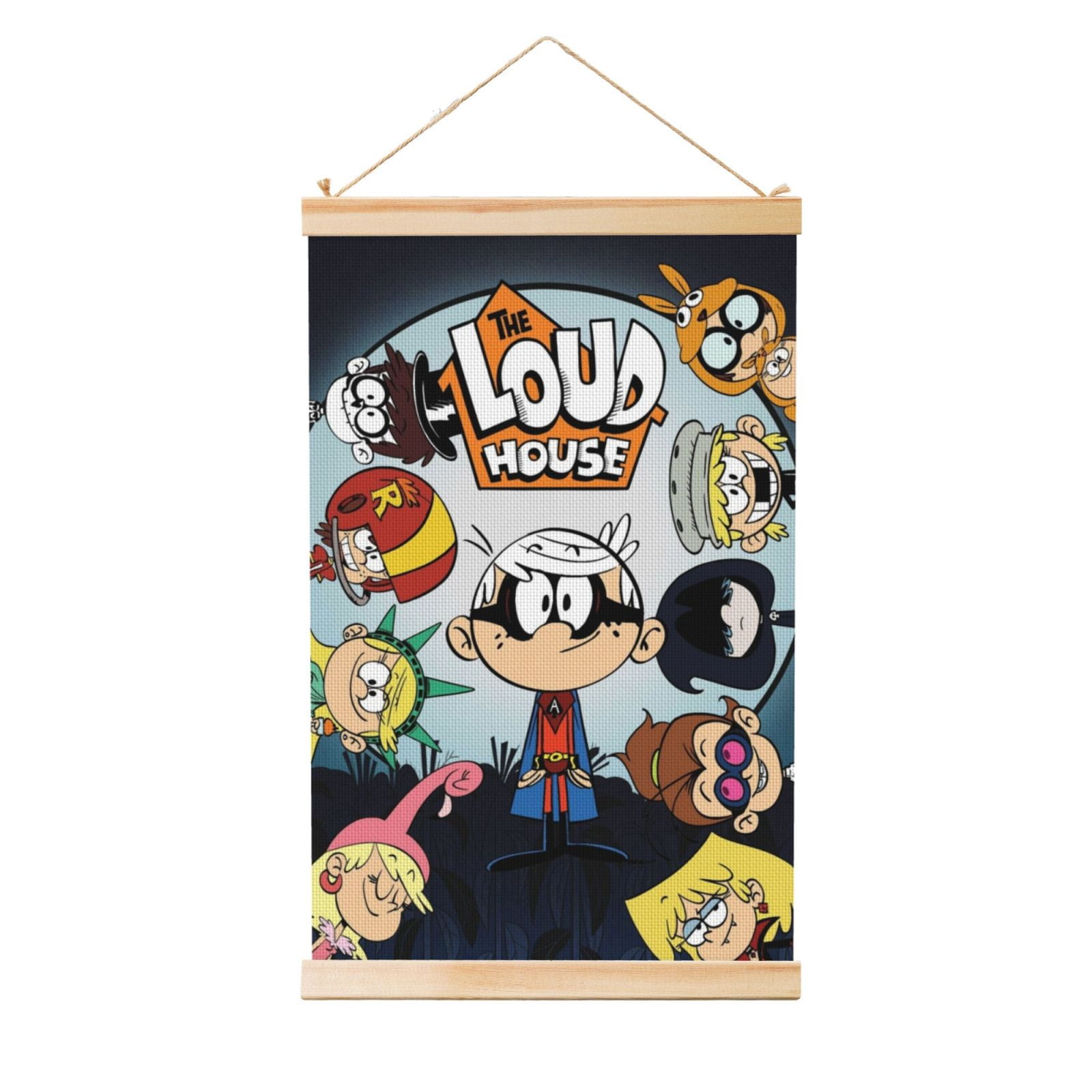 The Loud House Poster Canvas Wooden Shaft Hanging Poster Home Decor ...