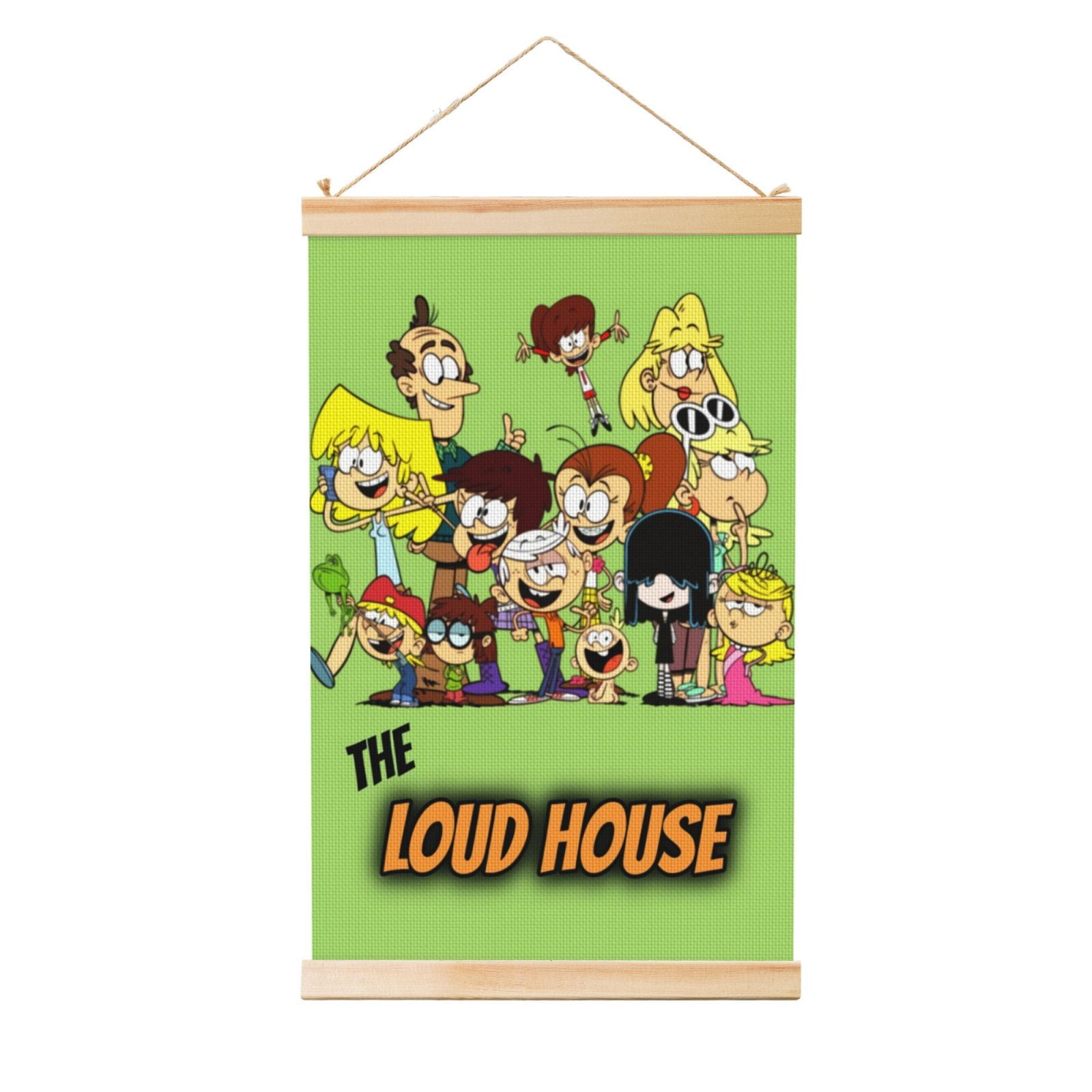The Loud House Poster Canvas Wooden Shaft Hanging Poster Home Decor ...