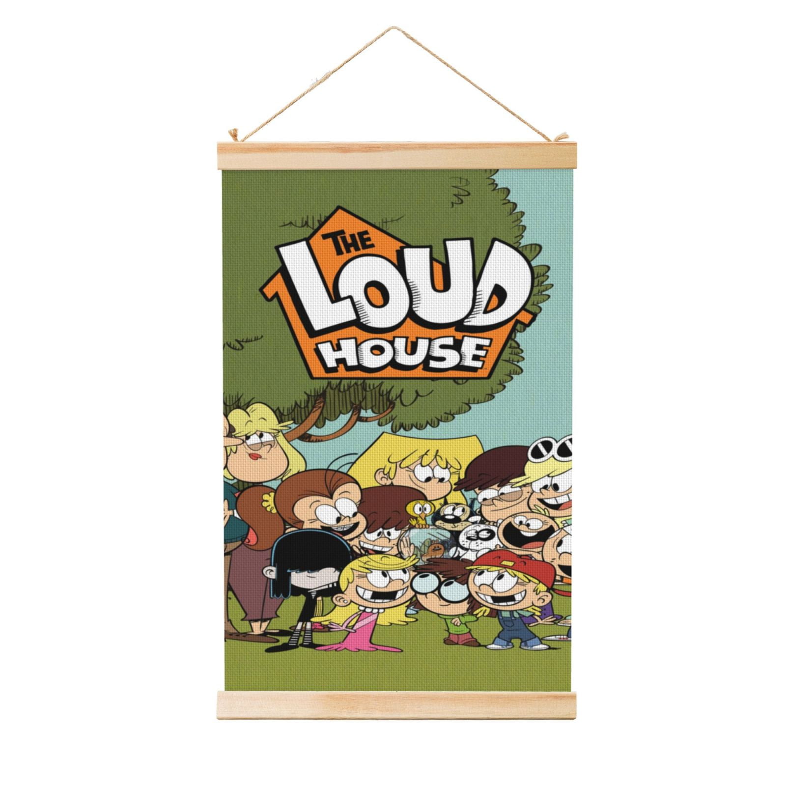 The Loud House Poster Canvas Wooden Shaft Hanging Poster Home Decor ...