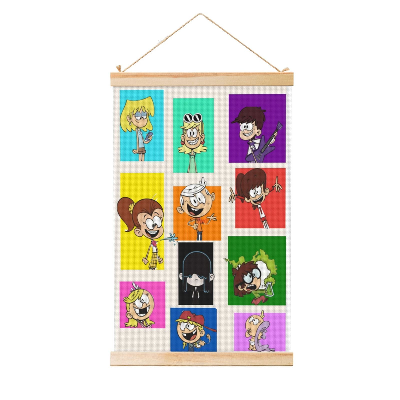 The Loud House Poster Canvas Wooden Shaft Hanging Poster Home Decor ...