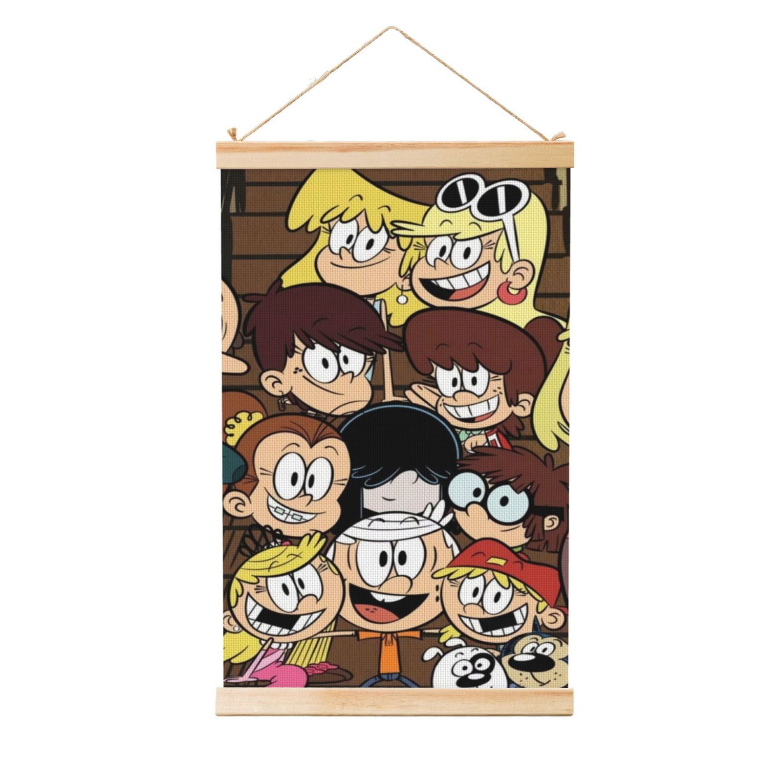 The Loud House Poster Canvas Wooden Shaft Hanging Poster Home Decor ...