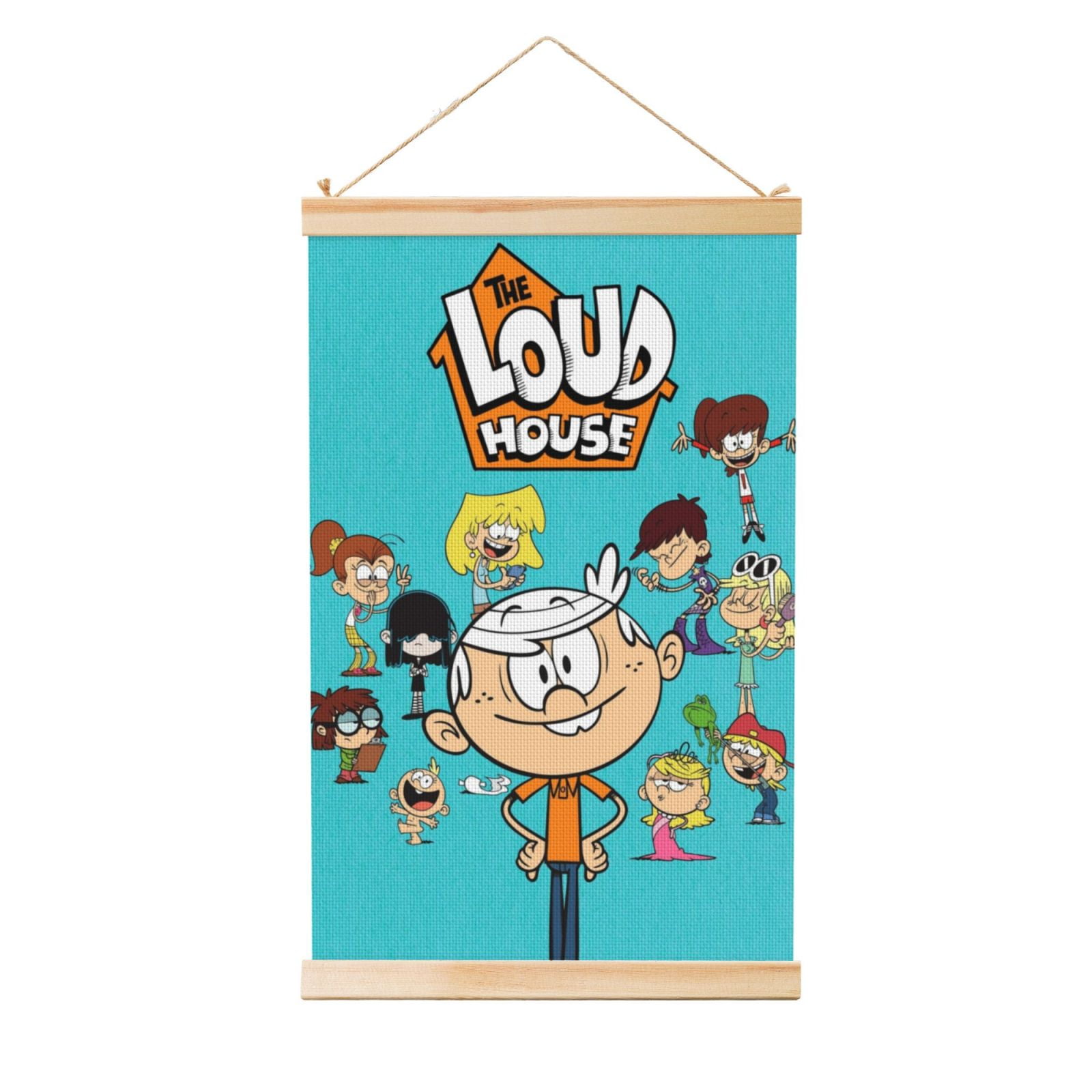 The Loud House Poster Canvas Wooden Shaft Hanging Poster Home Decor ...