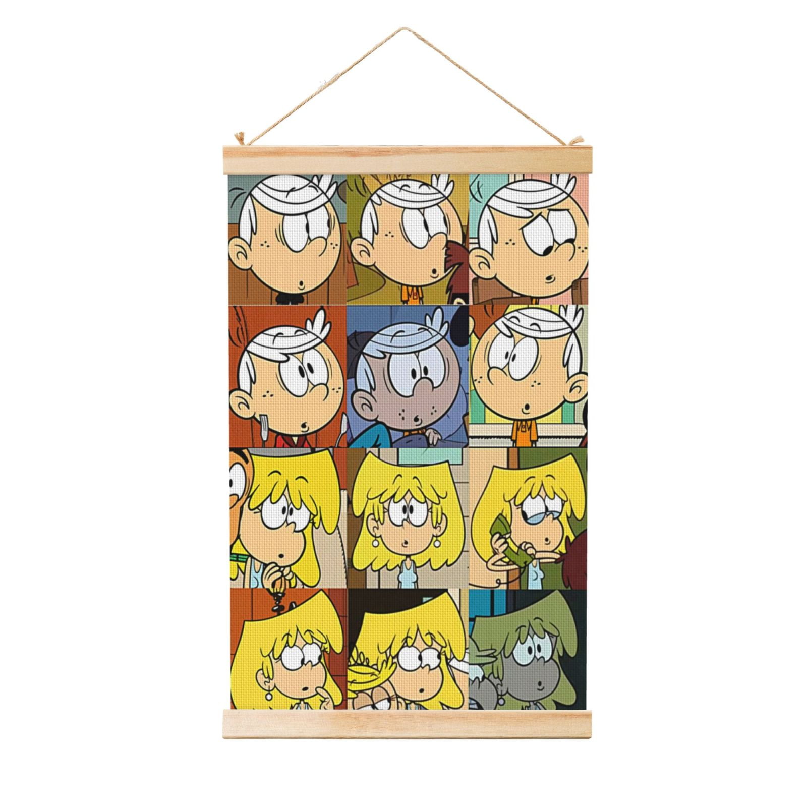 The Loud House Poster Canvas Wooden Shaft Hanging Poster Home Decor ...
