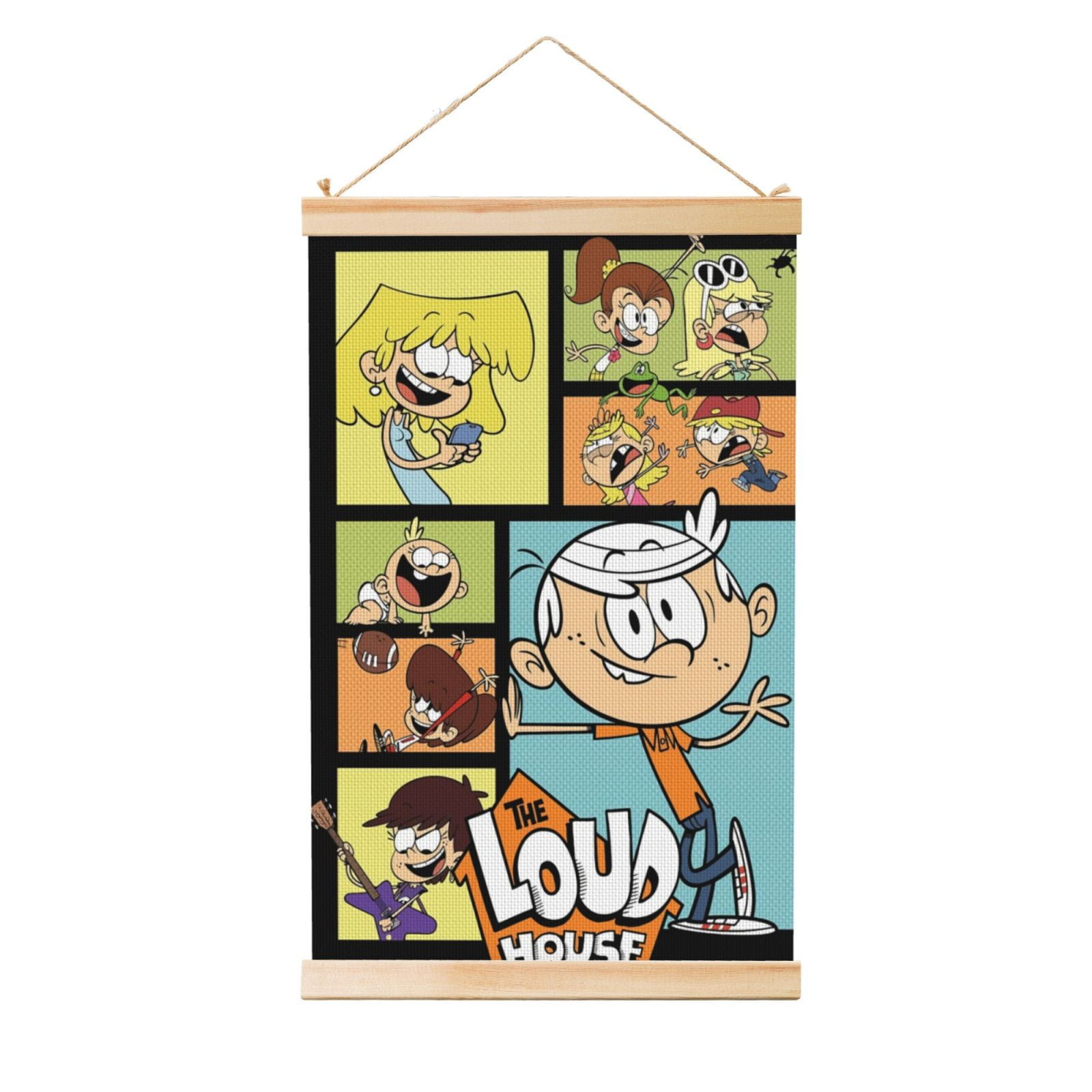 The Loud House Poster Canvas Wooden Shaft Hanging Poster Home Decor ...