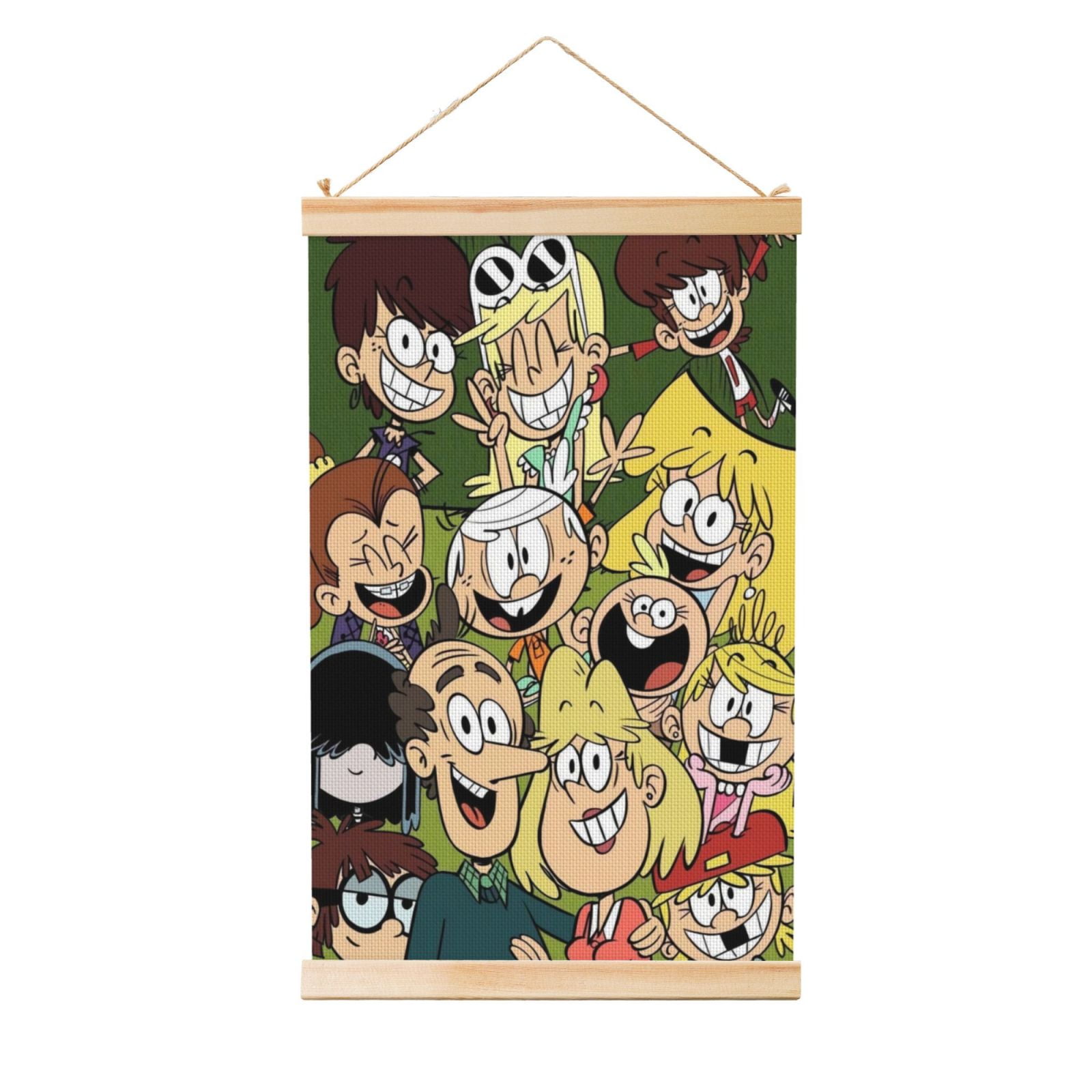The Loud House Poster Canvas Wooden Shaft Hanging Poster Home Decor ...