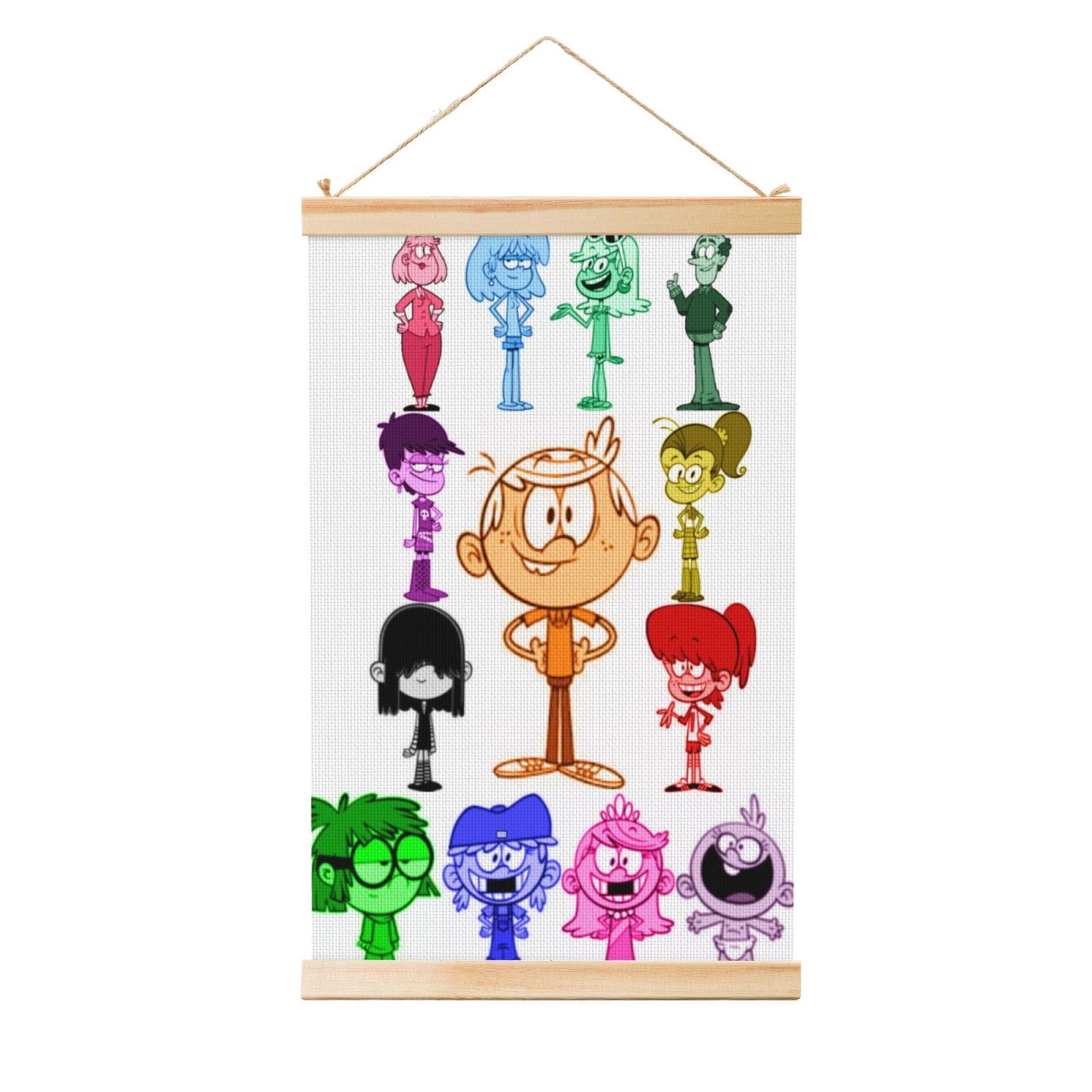 The Loud House Poster Canvas Wooden Shaft Hanging Poster Home Decor ...
