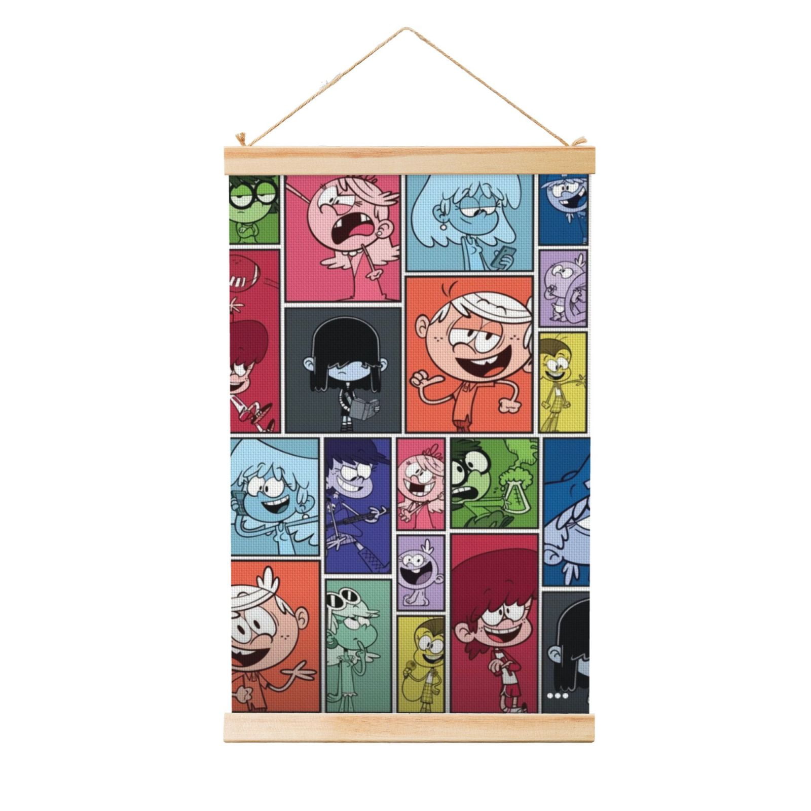 The Loud House Poster Canvas Wooden Shaft Hanging Poster Home Decor ...