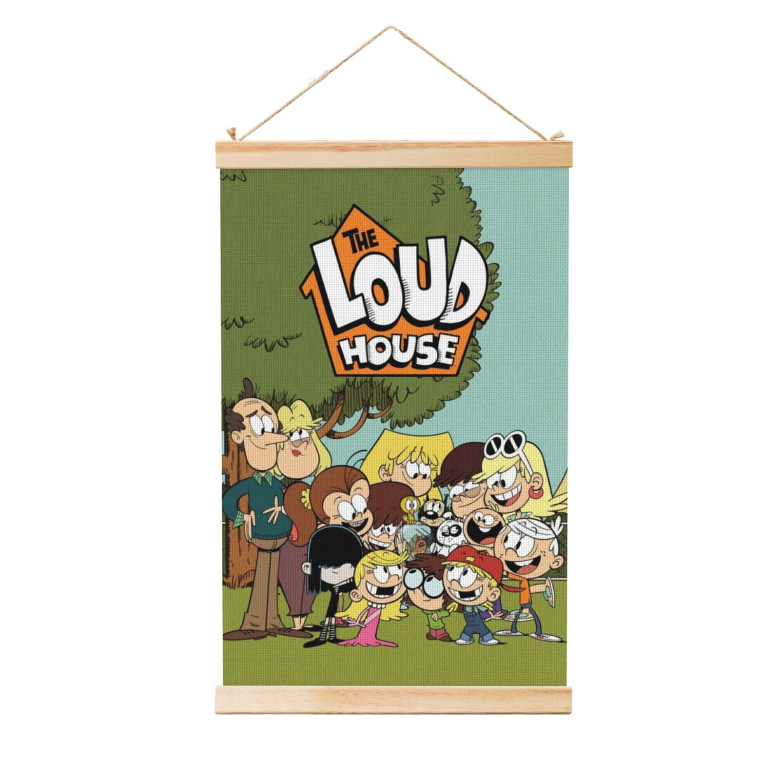 The Loud House Poster Canvas Wooden Shaft Hanging Poster Home Decor ...