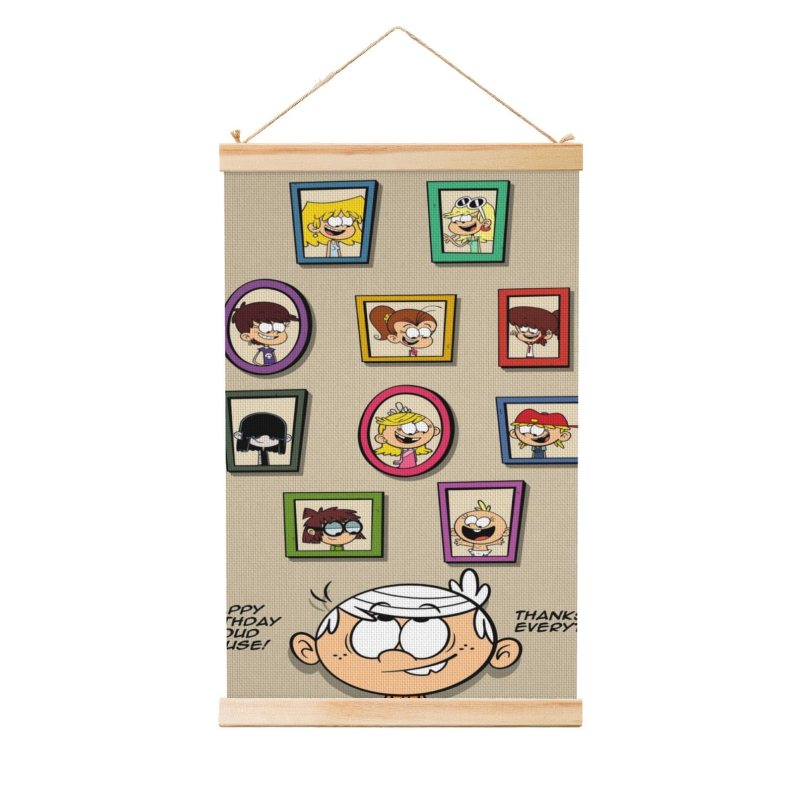 The Loud House Poster Canvas Wooden Shaft Hanging Poster Home Decor ...