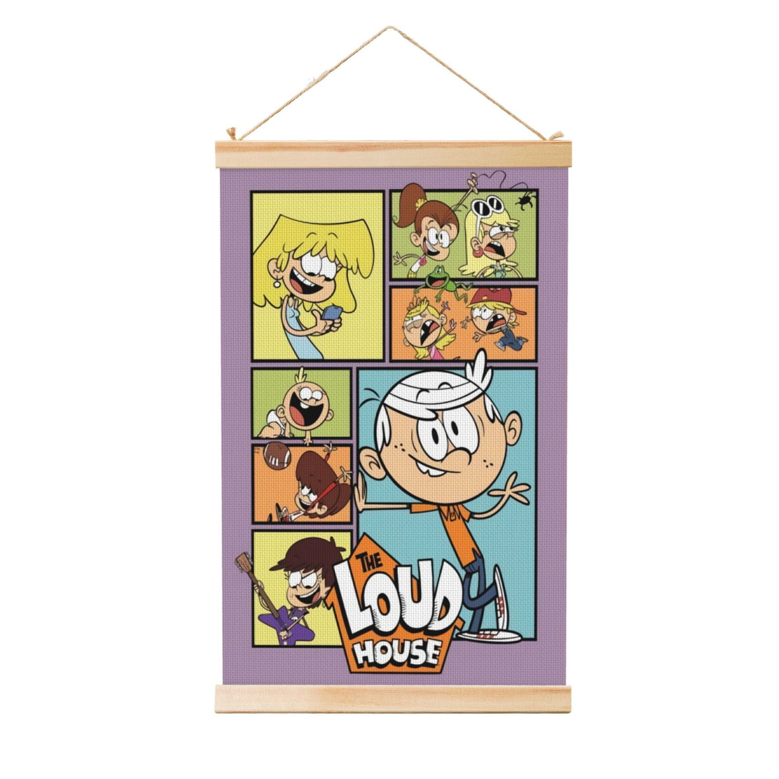 The Loud House Poster Canvas Wooden Shaft Hanging Poster Home Decor ...